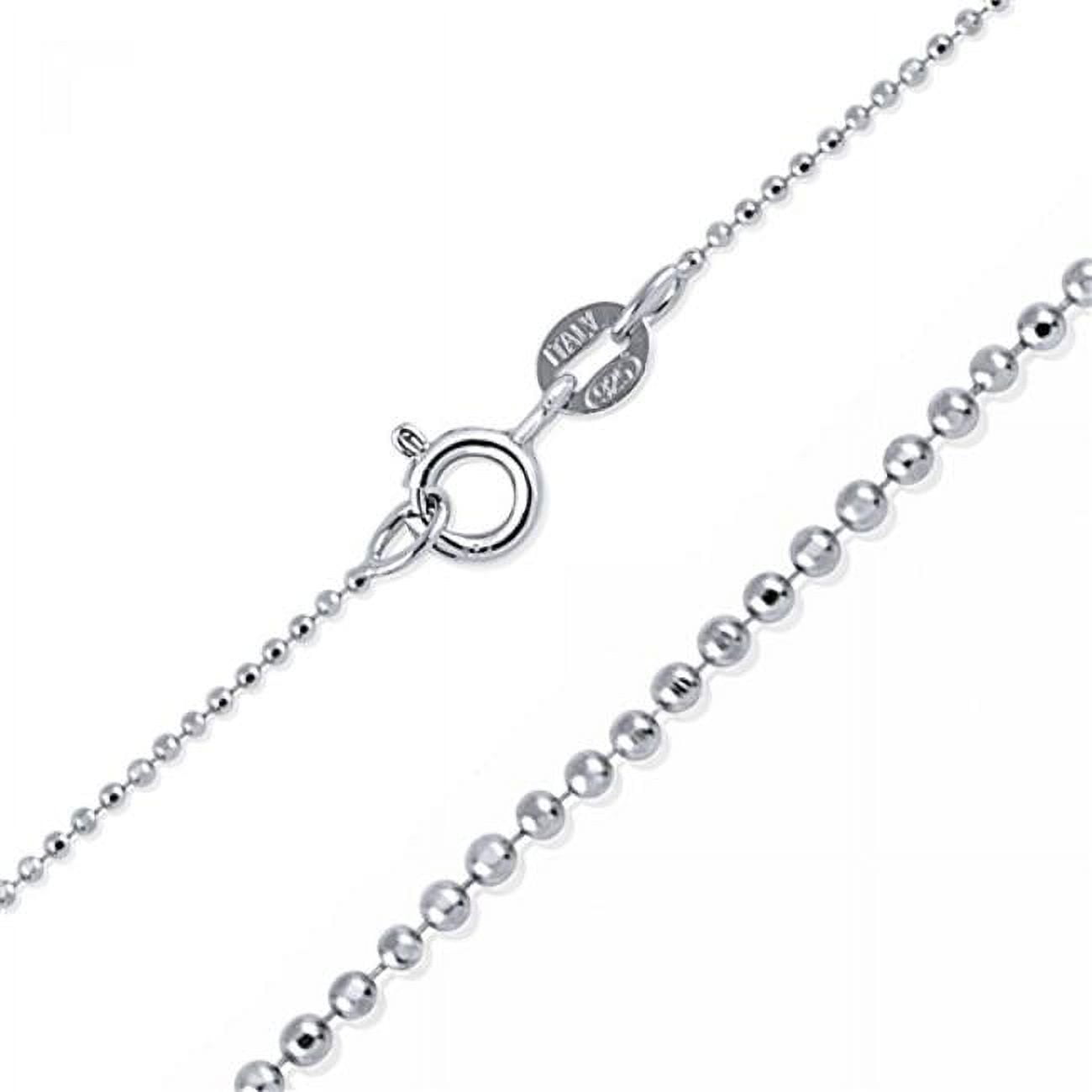 MDR Trading SS-AHN003 16 in. Silver Small Bead Chain with Spring Ring ...