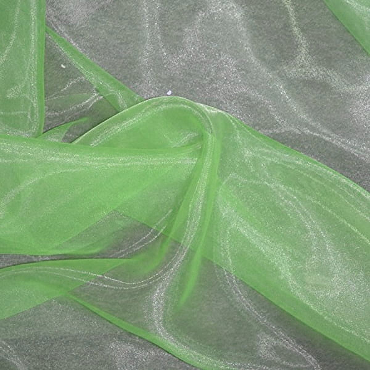 MDS Organza Fabric, 10 Yards, Apple Green, 44 Inch Width, Sheer ...