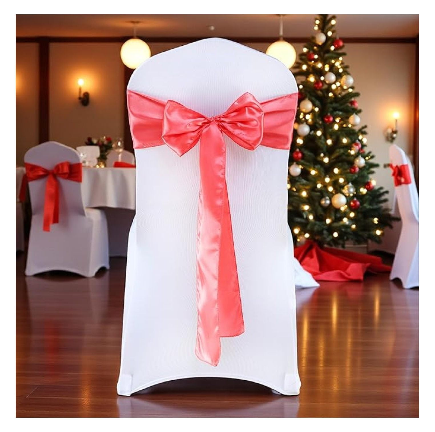 MDS Chair Sashes, 100 Pack, 7”x108” Each, Decorative Chair Bows Ribbon ...