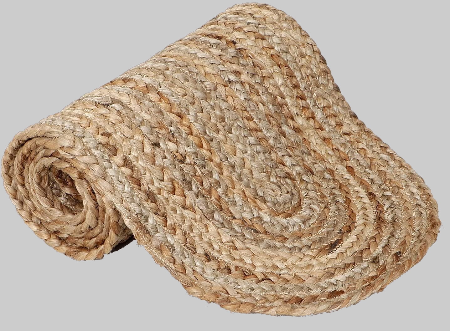 MDS Hand Woven Oval Jute Braided Table Runner 13 x 24 Inch - Natural ...