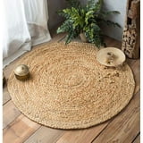 MDS Pack of 1 Pieces Hand Woven Jute Area Rug - 5 feet Round - Natural ...