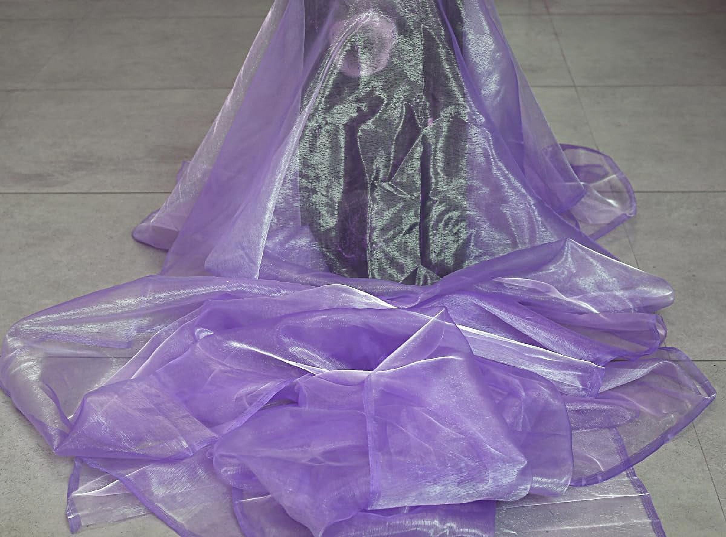 MDS Pack of 10 Yard Sheer Organza Fabric for Wedding Party Home Event ...