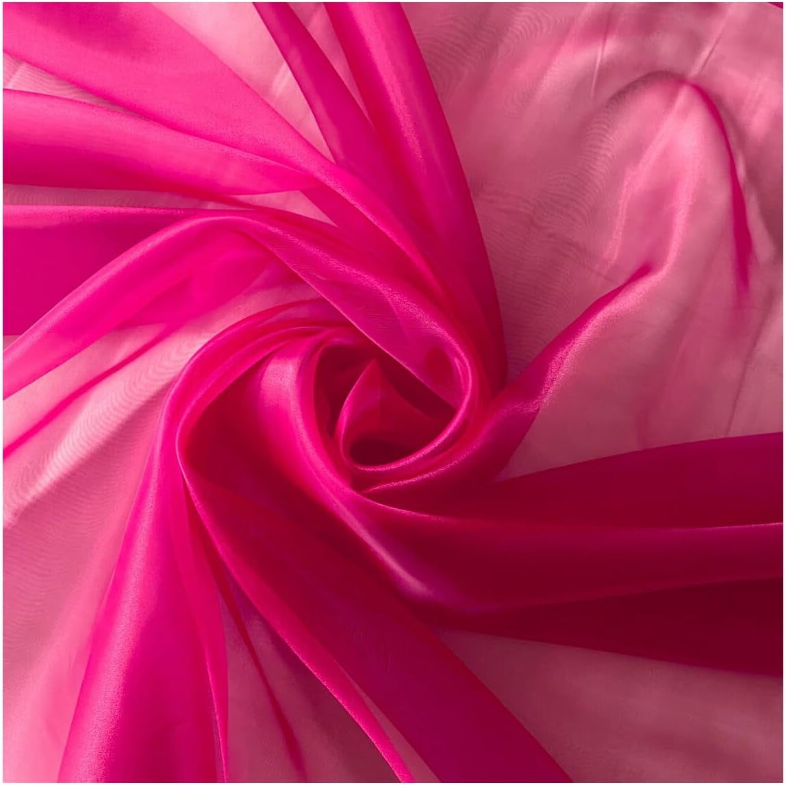 MDS Pack of 10 Yard Sheer Organza Fabric for Wedding Party Home Event ...