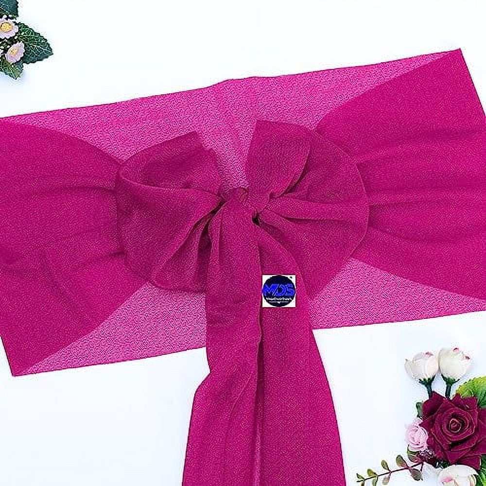 MDS Pack of 125 Chiffon Chair Sashes Bows for Wedding Events Supplies ...