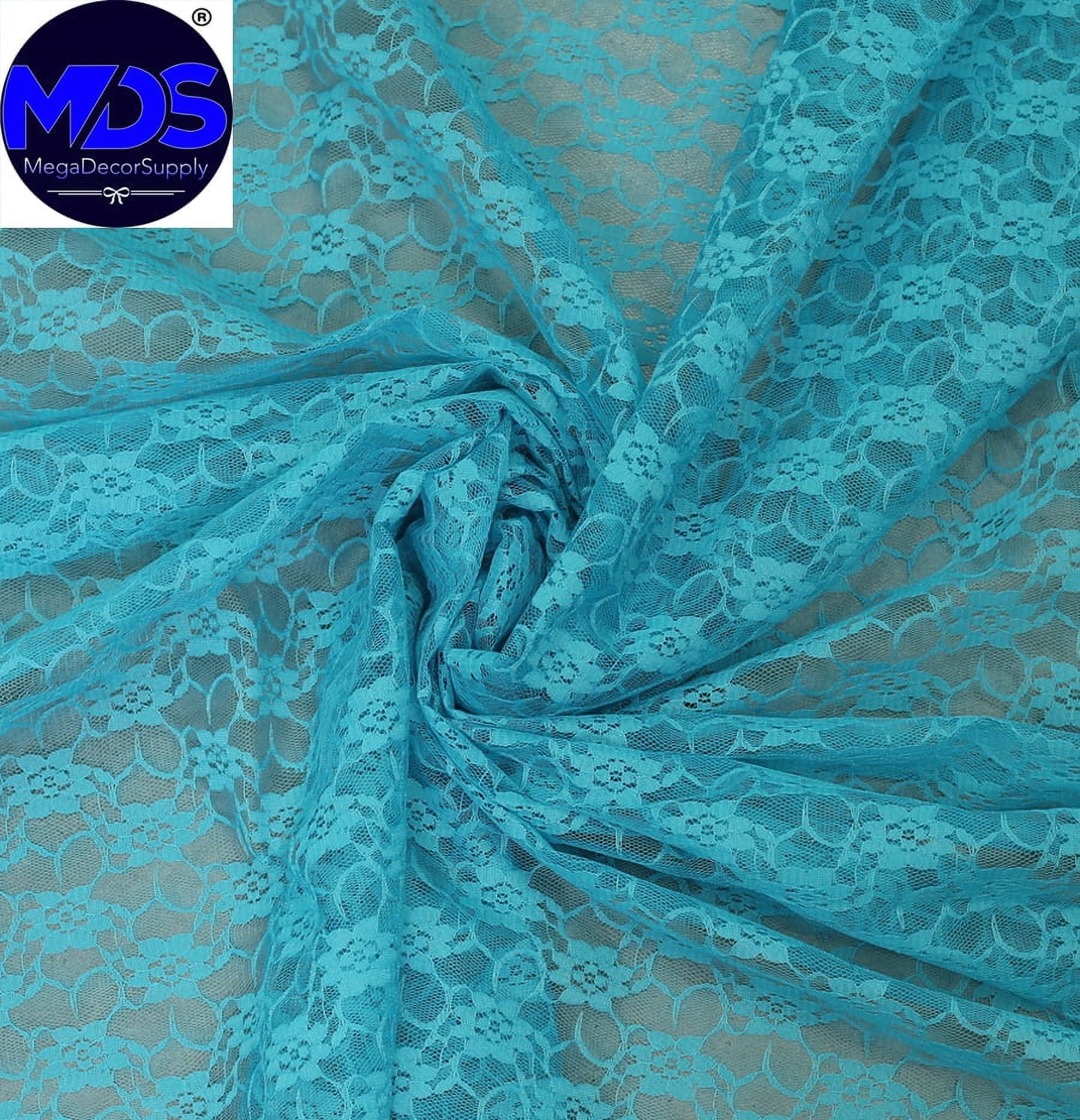 MDS Pack of 15 Yard Bridal SOLID Raschel Lace Fabric , Vintage Lace ...