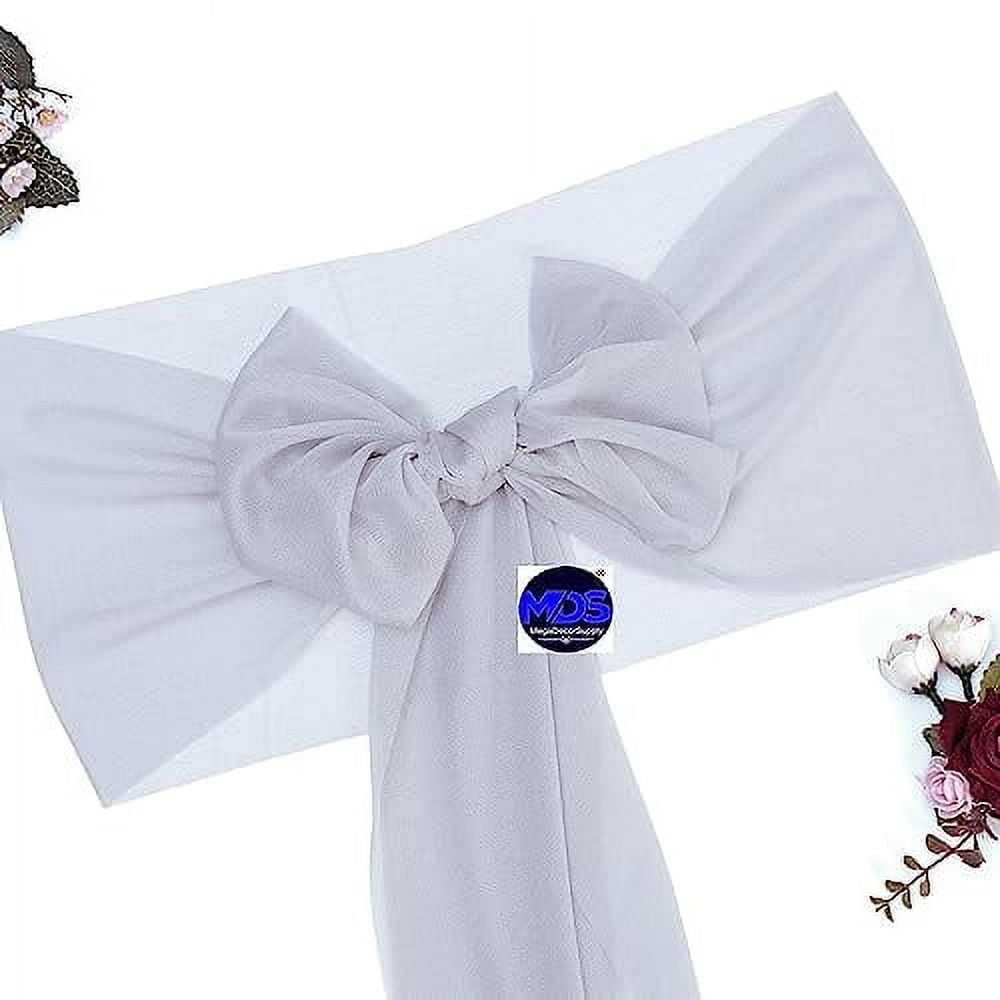 MDS Pack of 150 Chiffon Chair Sashes Bows for Wedding Events Supplies ...