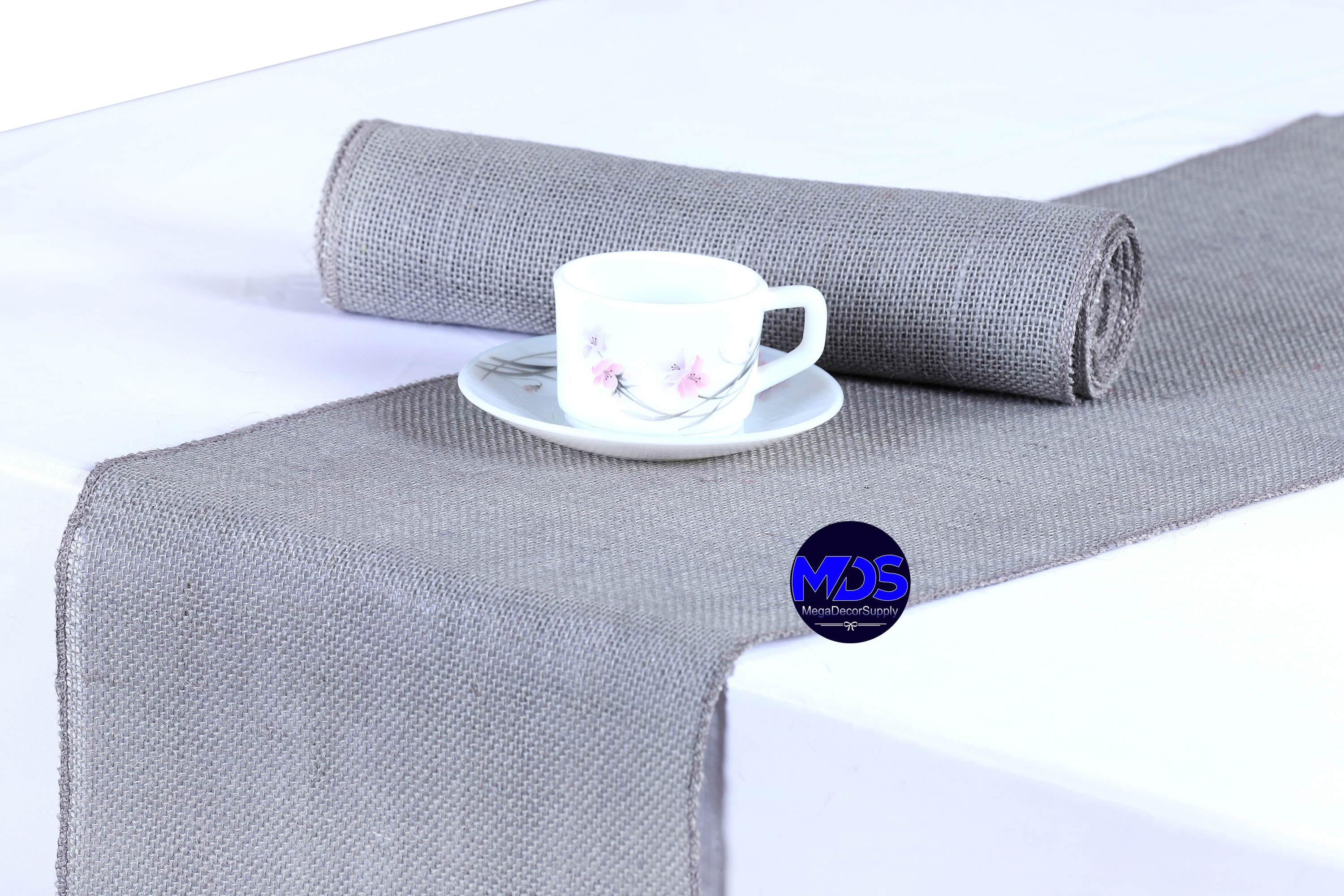 MDS Pack of 10 Wedding 12 x 108 inch Burlap Table Runner Natural Jute ...