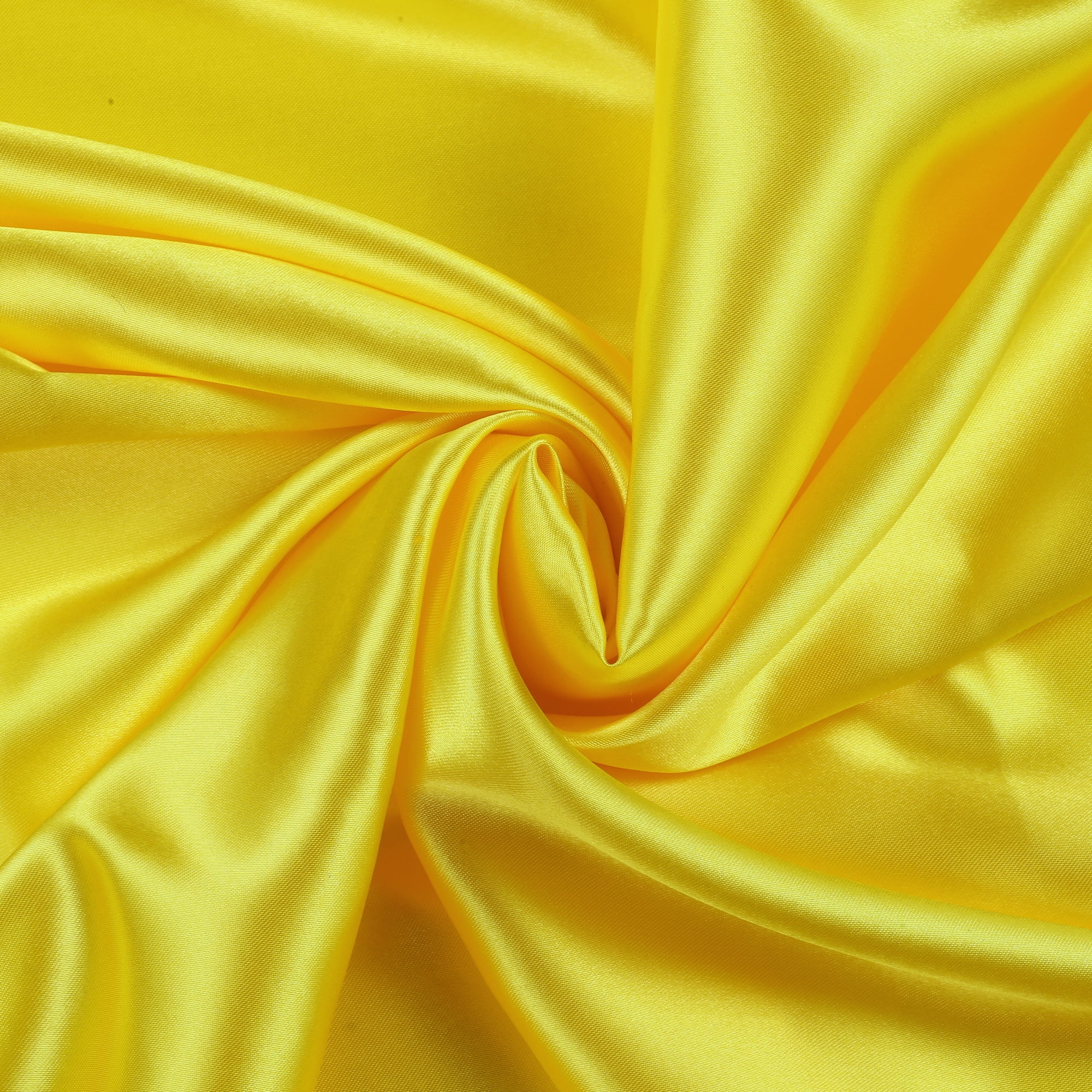 MDS Yellow Charmeuse Satin Fabric, 10 Yards, 44 Inch Width, Bridal ...