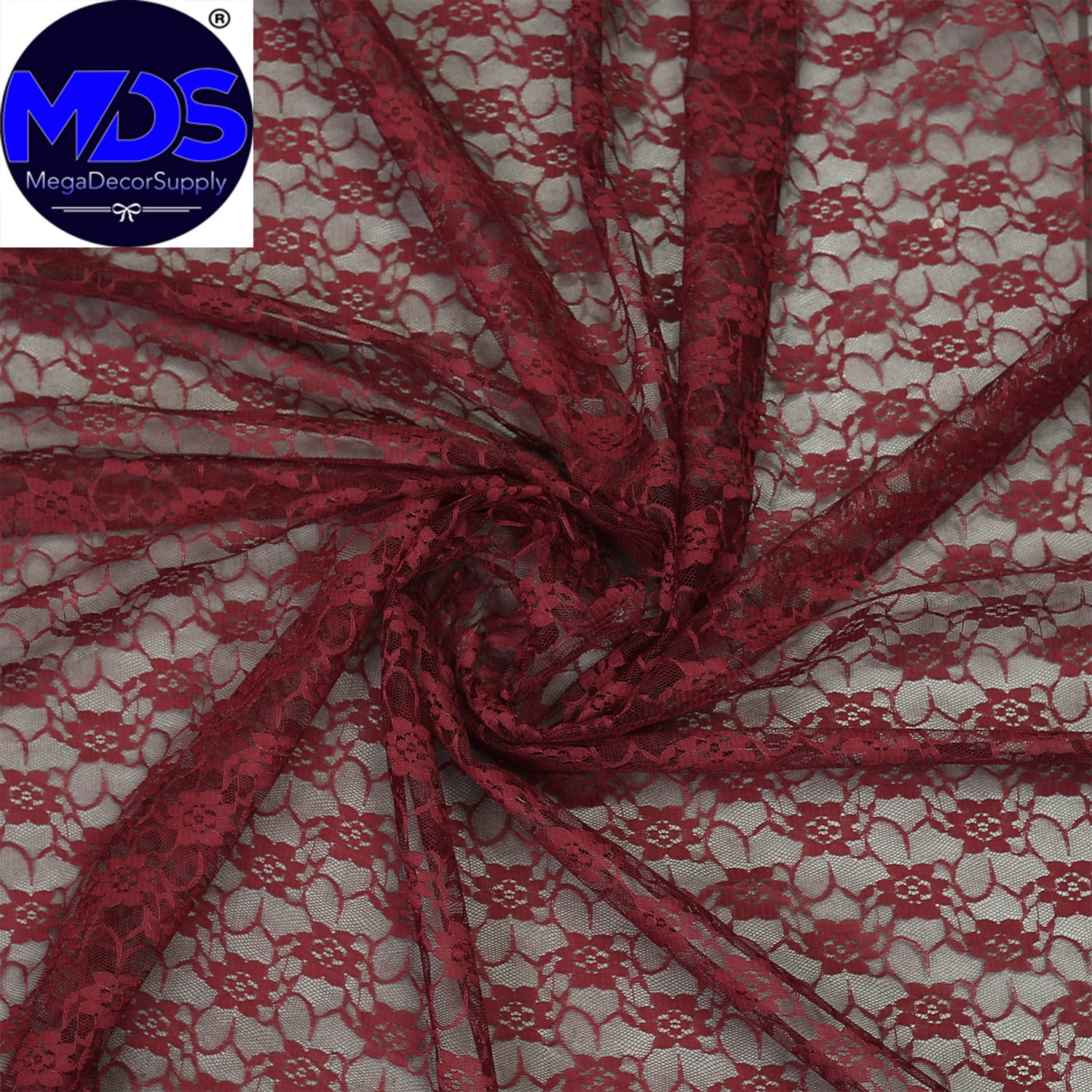MDS Pack of 10 Yard Solid Lace Trim Fabric for Wedding Decoration by 55 ...