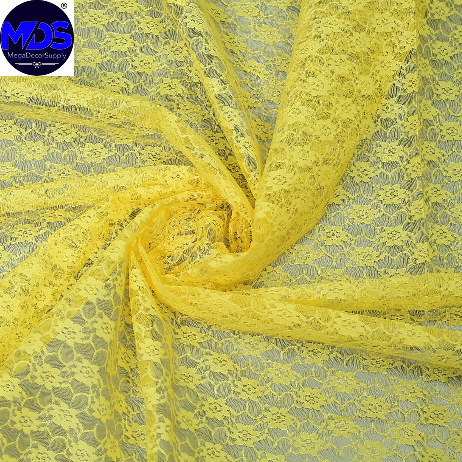 MDS Pack of 10 Yard Solid Lace Trim Fabric for Wedding Decoration by 55 ...