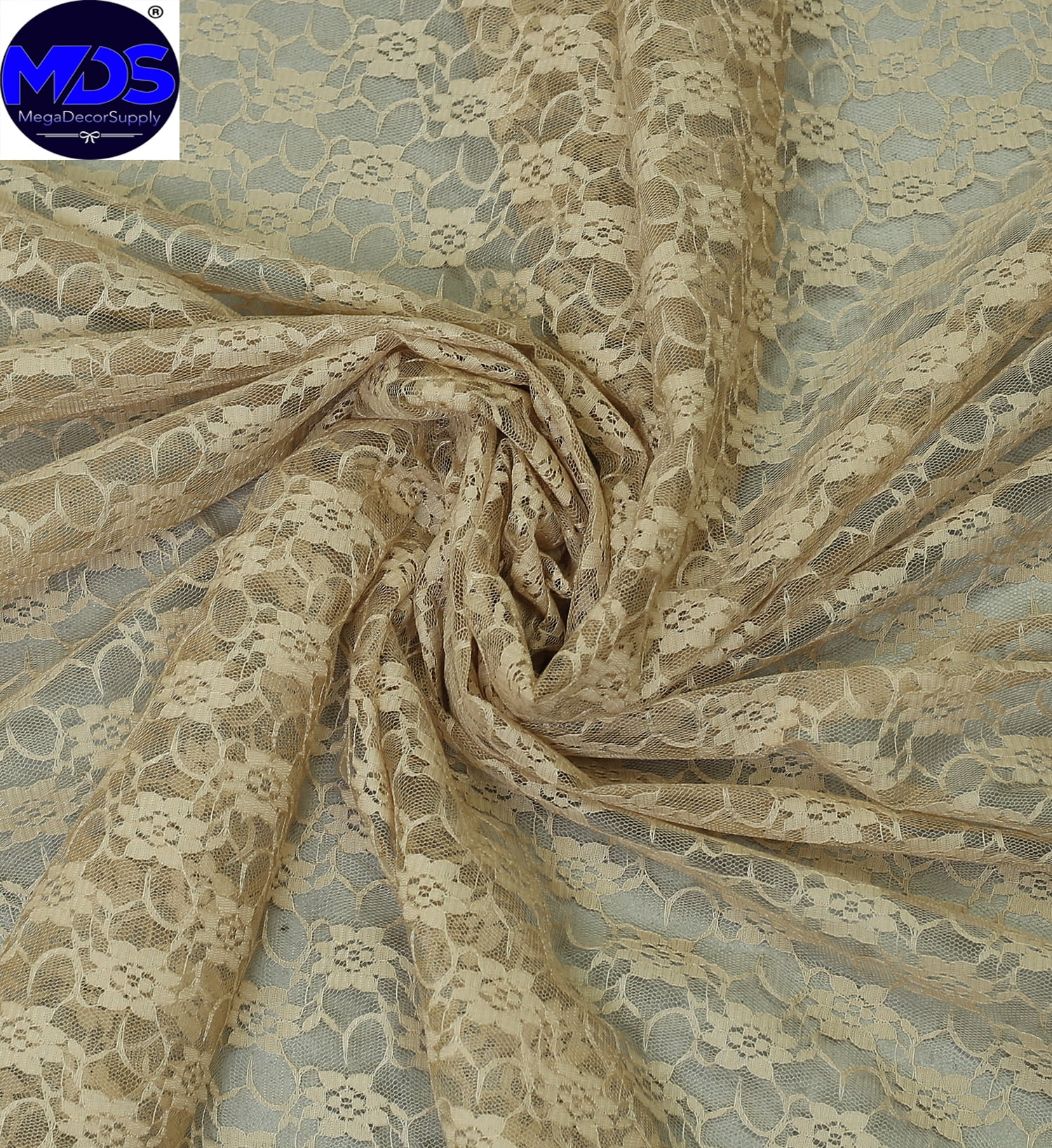 MDS Pack of 10 Yard Solid Lace Trim Fabric for Wedding Decoration by 55 ...