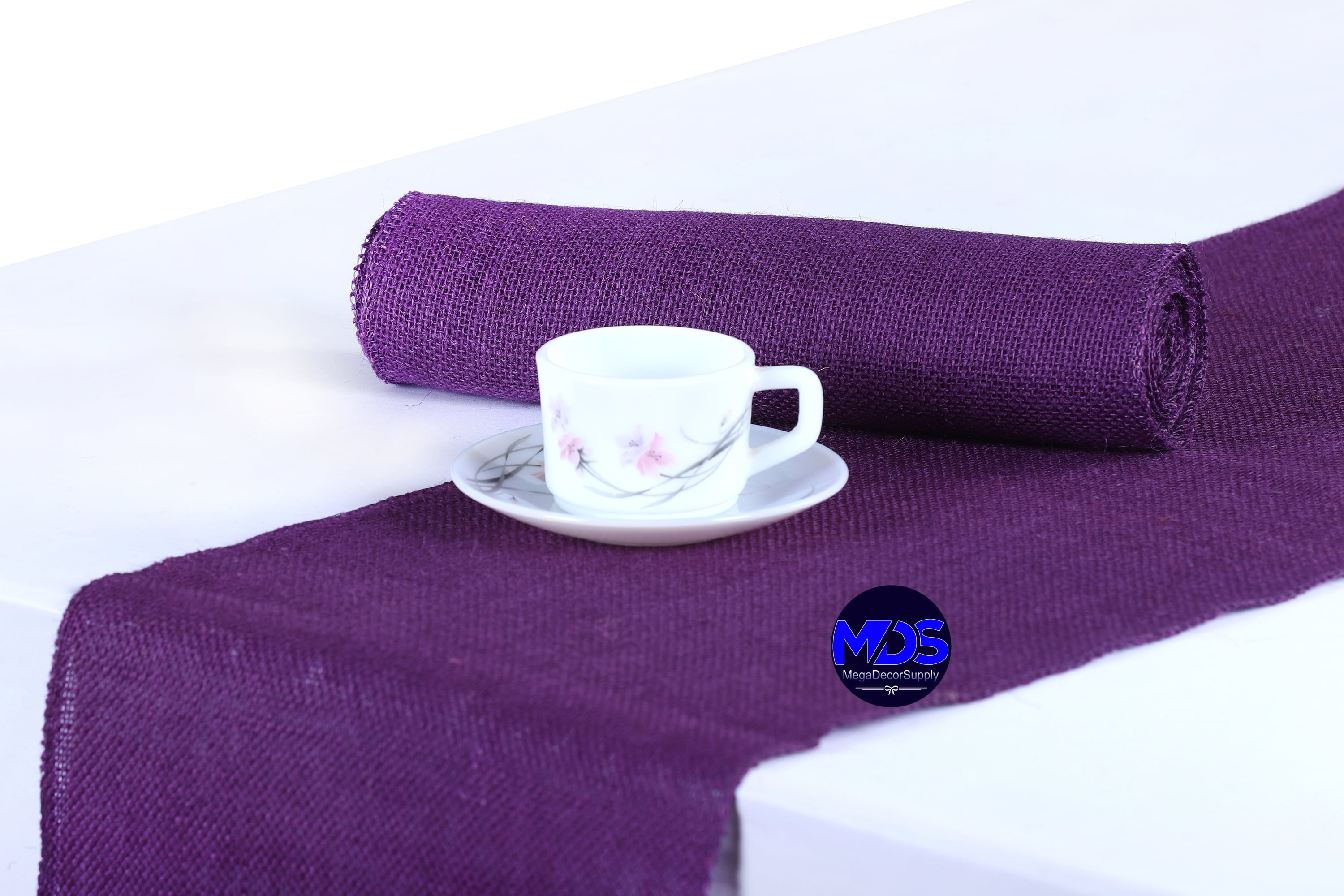 MDS Pack of 15 Wedding 12 x 108 inch Burlap Table Runner Natural Jute ...