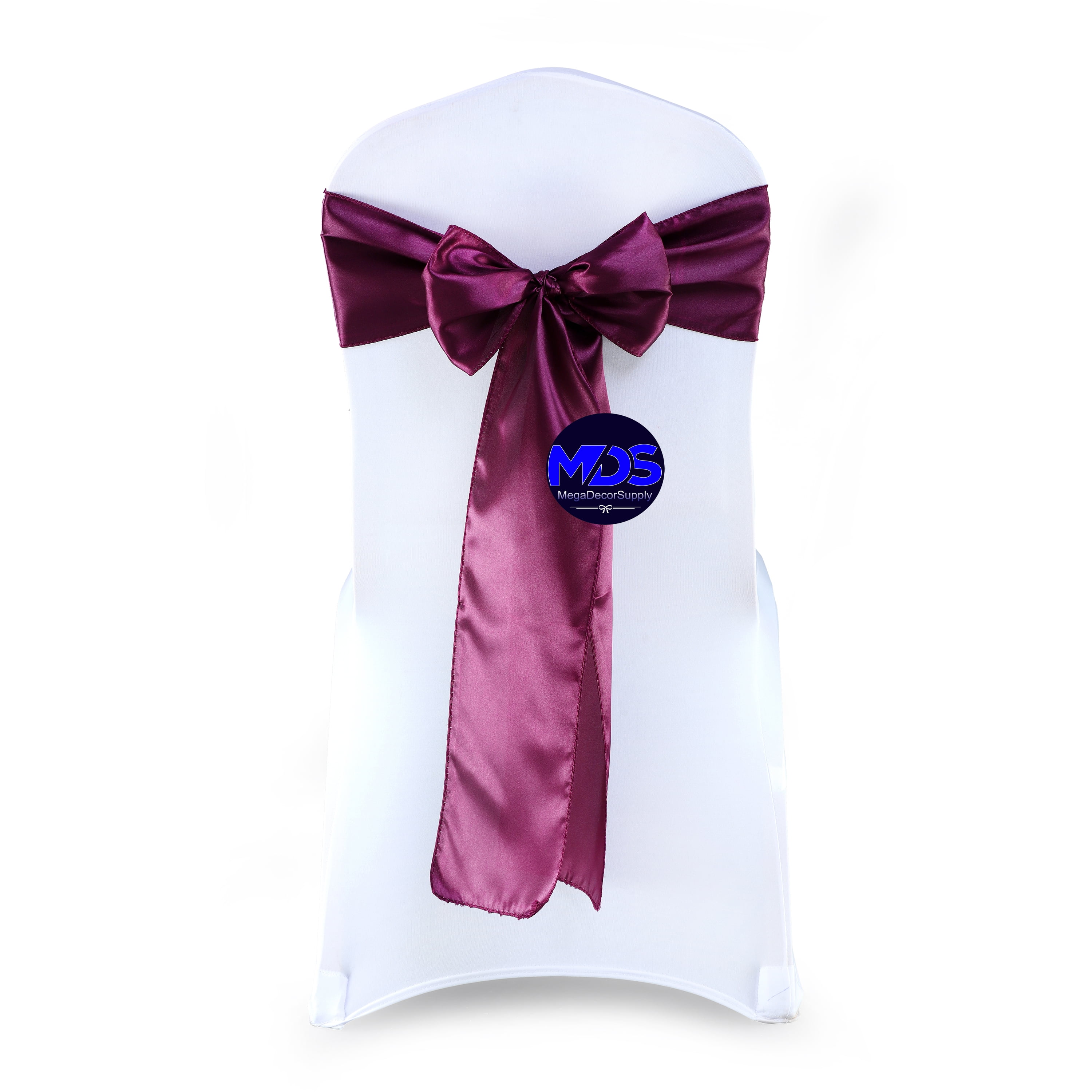 MDS Pack of 25 Satin Chair Sashes Bow Sash for Wedding and Events Decor ...