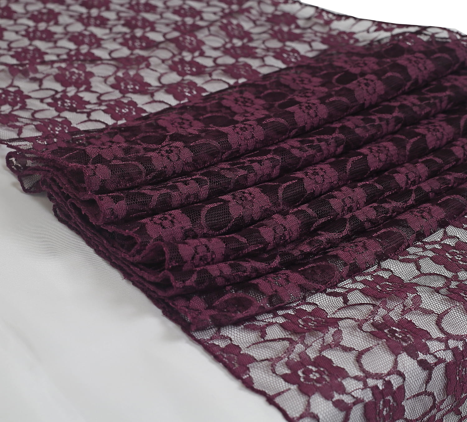 MDS Pack of 5 Wedding 12 x 108 inch Lace Table Runner for Wedding ...