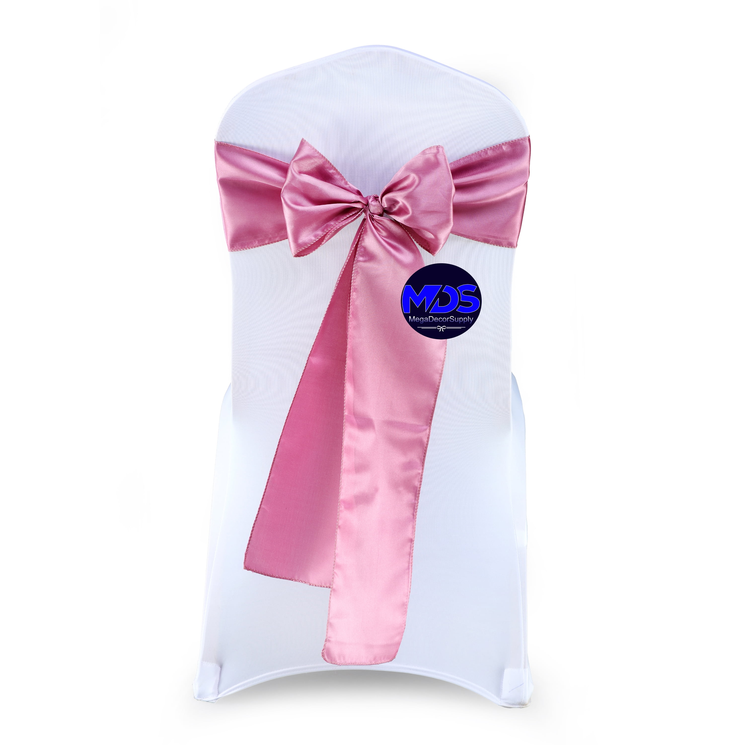MDS Pack of 50 Satin Chair Sashes Bow Sash for Wedding and Events Decor ...