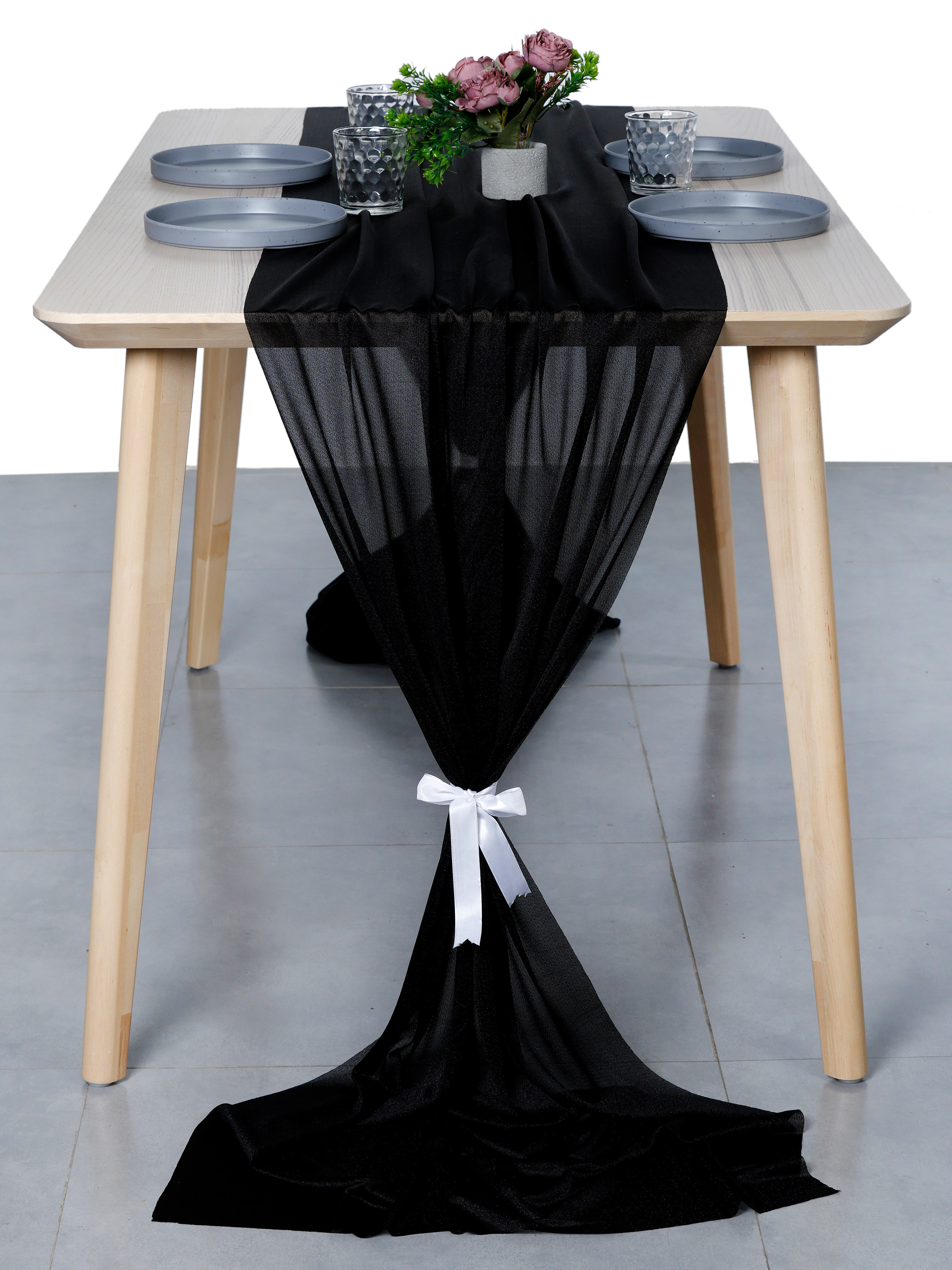 MDS pack of 20 Wedding 29 x 120 inches Sheer chiffon Table Runner for ...