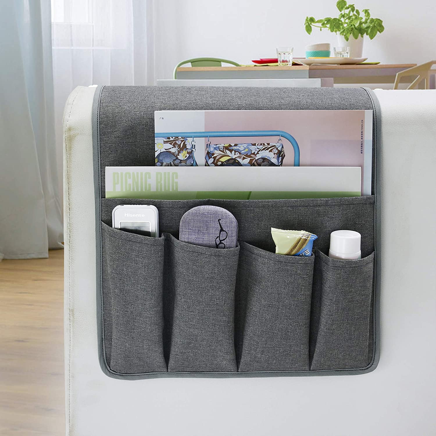 MDSTOP 7 Pockets Remote Control Holder, Magazine Rack, Space Saver ...