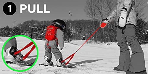 MDXONE Kids Snowboard Ski harness Trainer with retractable leash and ...
