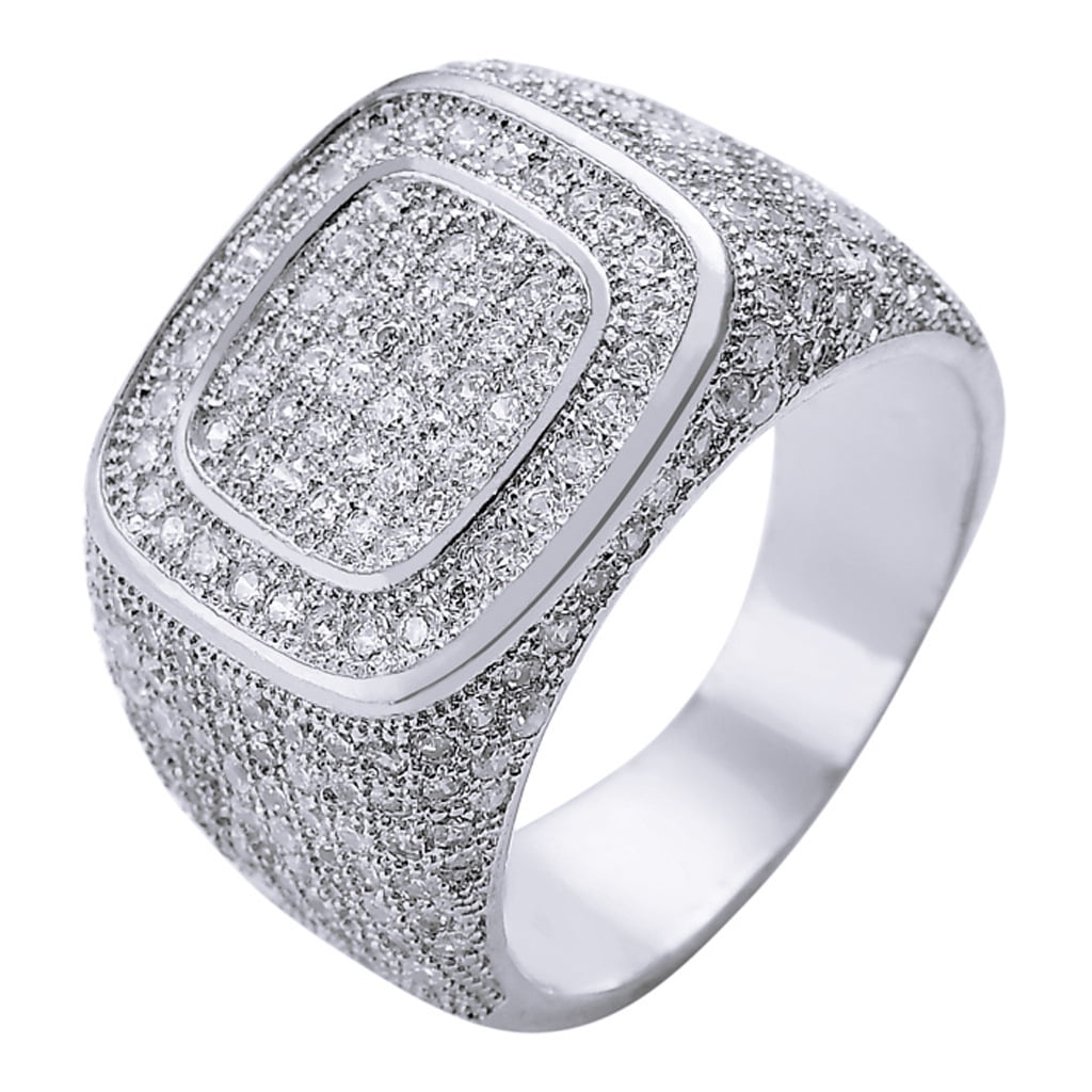 MDrift Bling Pinky Ring Simulated Diamond Iced Out Ring CZ Punky ...