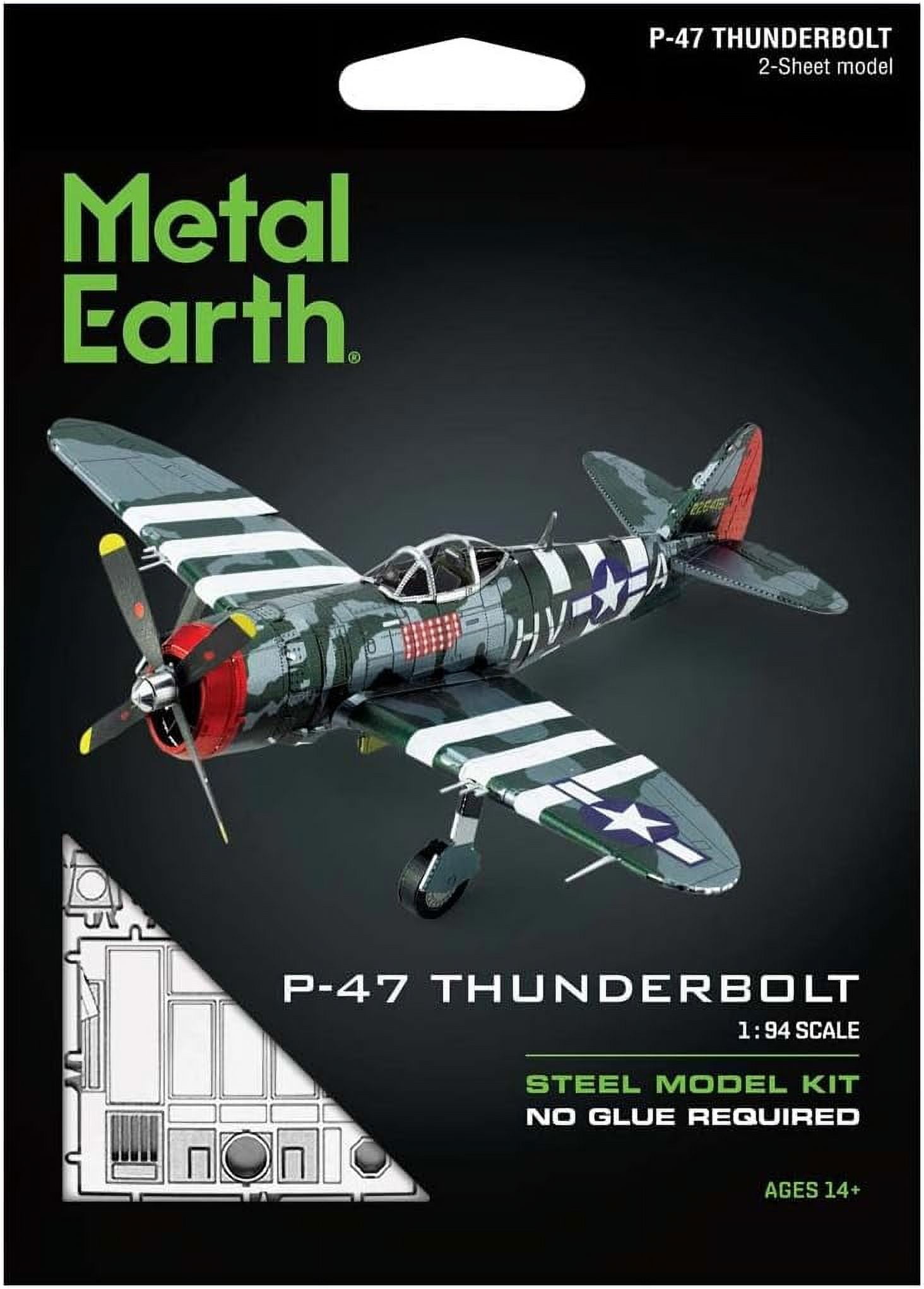 ME1002 - P-47 THUNDERBOLT METAL EARTH 3D METAL MODEL KIT - Walmart.com