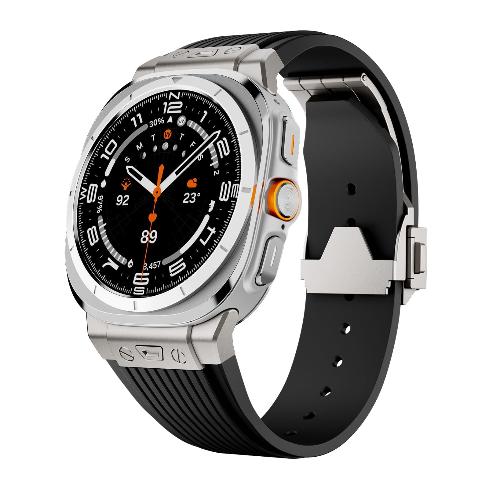 MEA Compatible with Samsung Galaxy Watch Ultra Band 47mm, Durable Metal ...