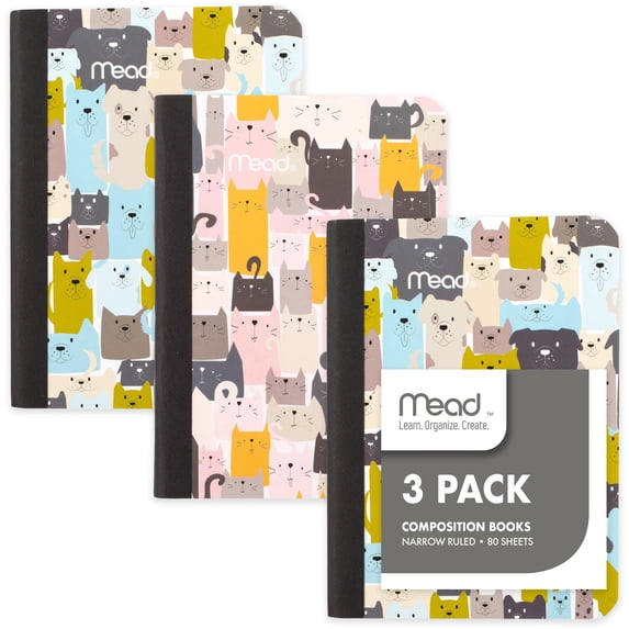 Mead Mini Fashion Composition Book, Narrow Ruled, 80 Sheets, Paper, 4.5 ...