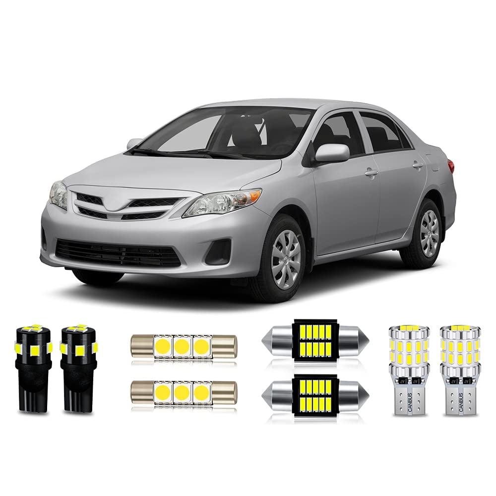 MEALAM White LED Bulbs ZS23 Package Kit Compatible with 2003 2004 2005 2006 2007 2008 2009 2010 ...