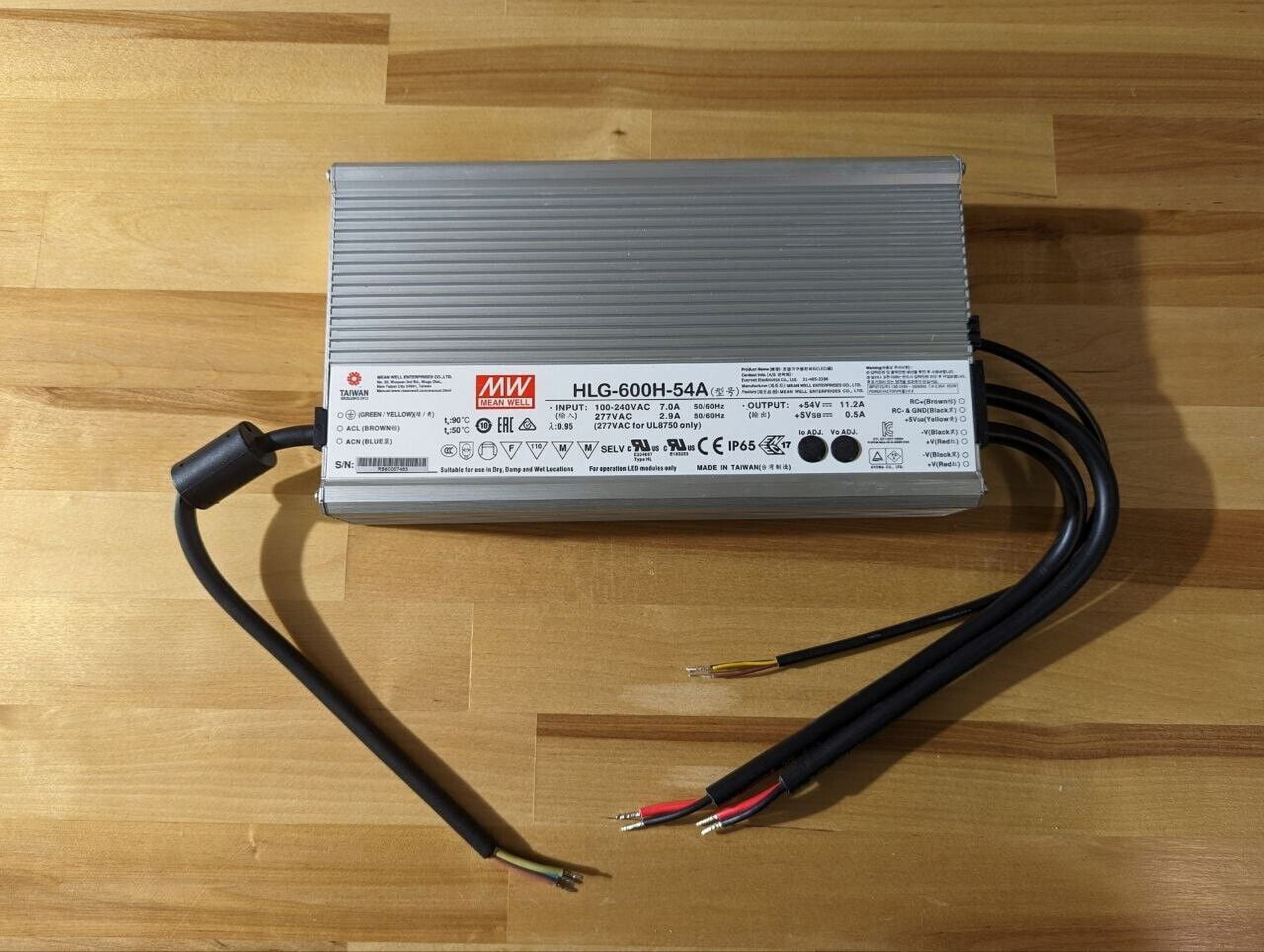 🔆 MEAN WELL HLG-600H-54A 54V 11.2A 600W LED Driver Power Supply - Walmart.com