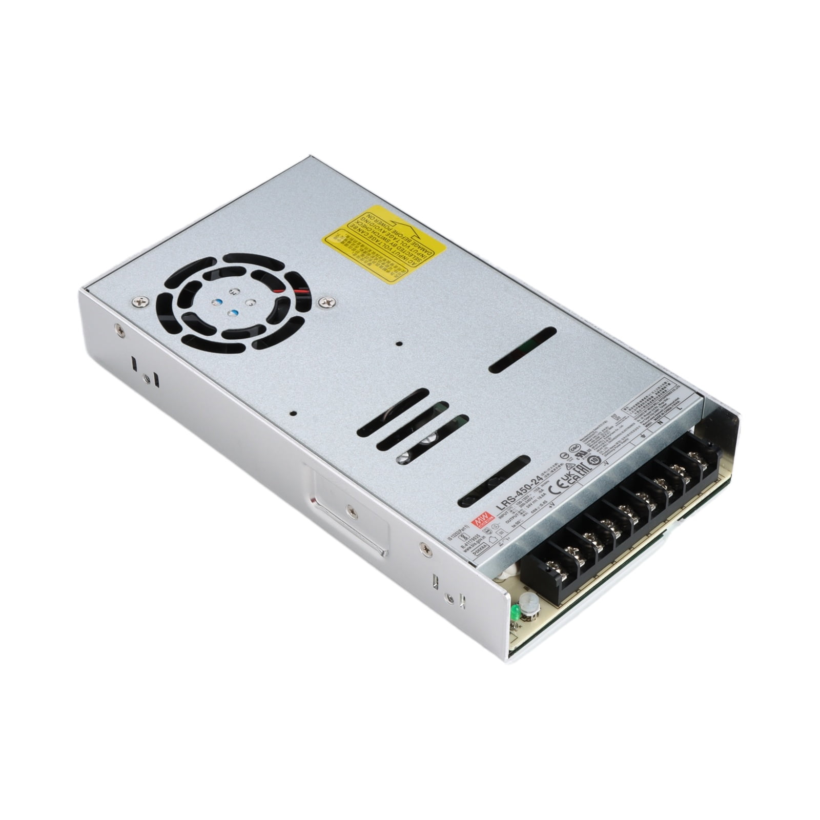 MEAN WELL LRS-450-24 450W Power Supply, 92% Efficiency, 24V Output, Industrial Automation Use ...