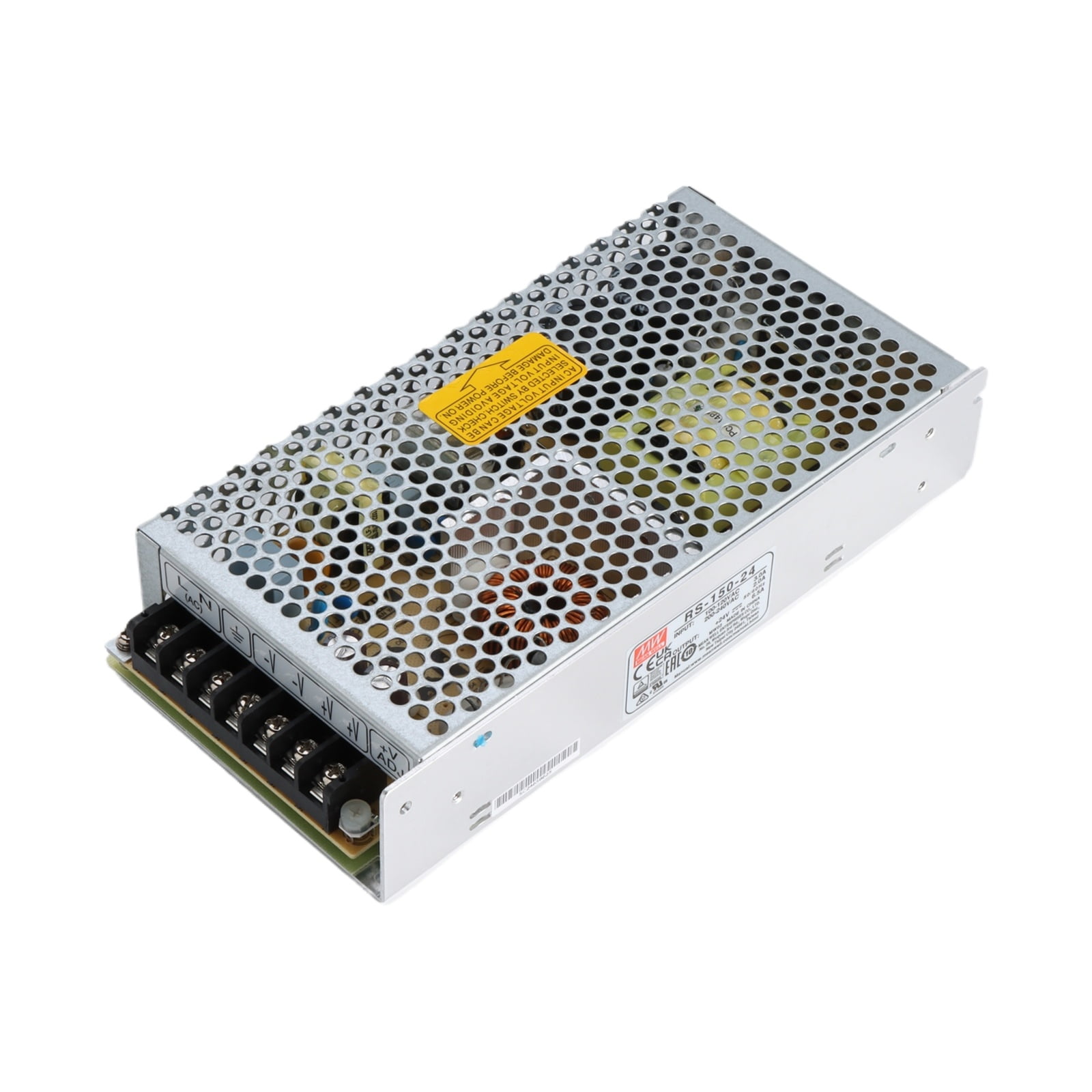 MEAN WELL RS-150-24 156W Power Supply, 24V Output, High Efficiency, Reliable for Industrial Use ...