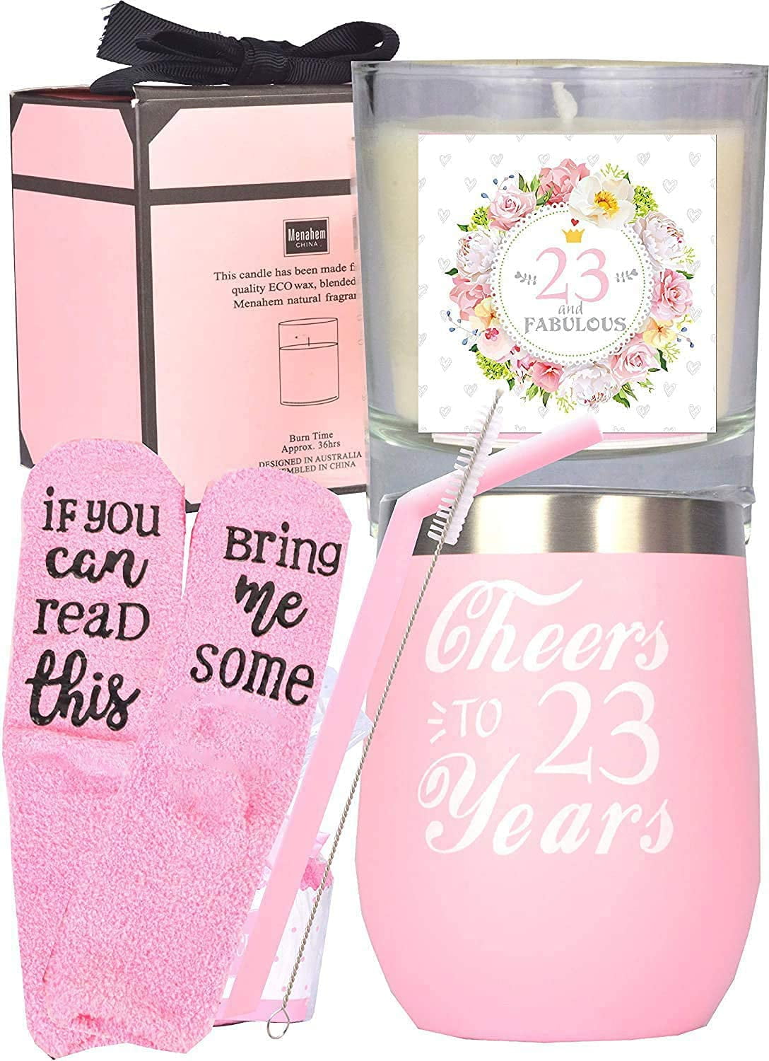 MEANT2TOBE 23rd Birthday Bundle: Tumbler, Decorations & Gifts for Women ...