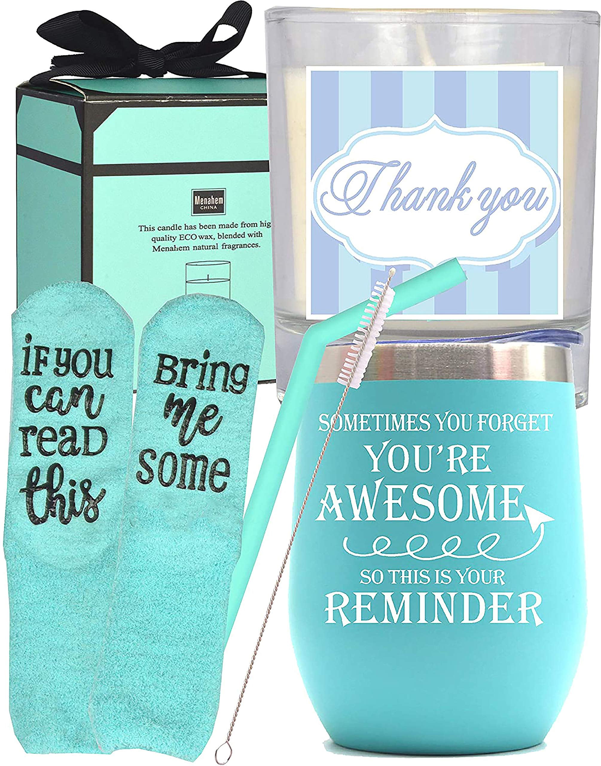 MEANT2TOBE Tiffany Blue Thank You Gifts - Appreciation Cup for Women ...