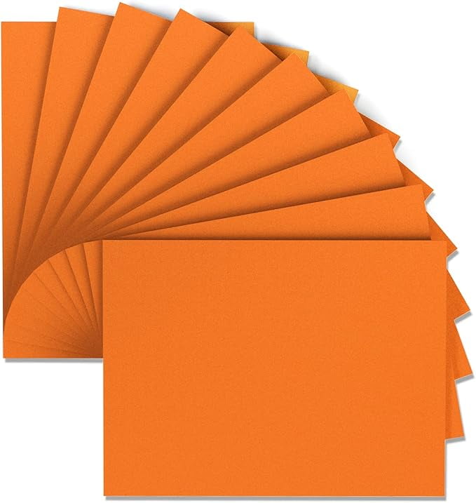 10 PC Orange Eva Foam Sheets Crafts 9x12 Inch 2mm Halloween Craft Foam ...
