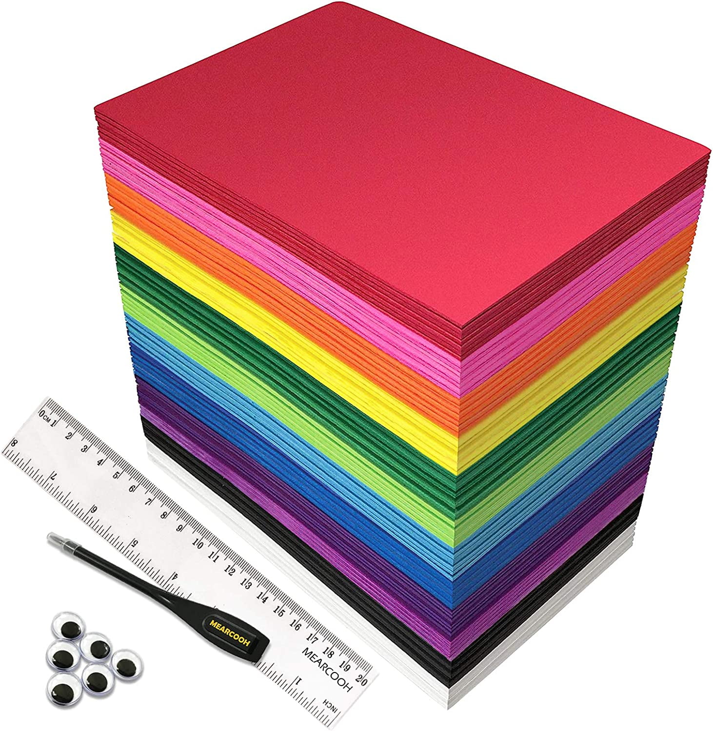 MEARCOOH 84 Pack Foam Sheets, 5.5x8.5 Inch Color Foam Paper - Walmart.com