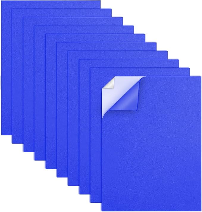 MEARCOOH Self Adhesive Foam Sheets, Blue 9x12 Inch 2mm Sticky Eva Foam ...