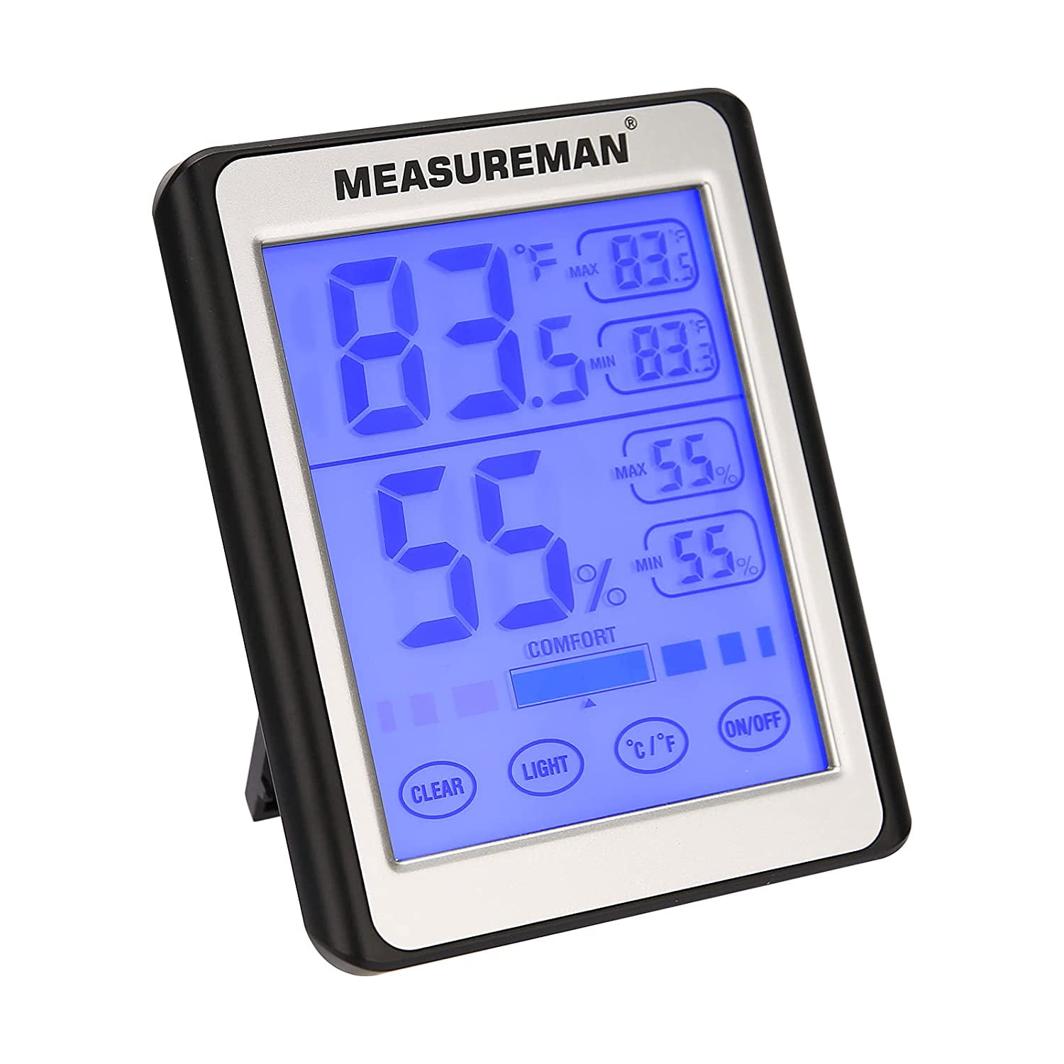MEASUREMAN Digital Indoor Thermometer and Hygrometer with Humidity ...