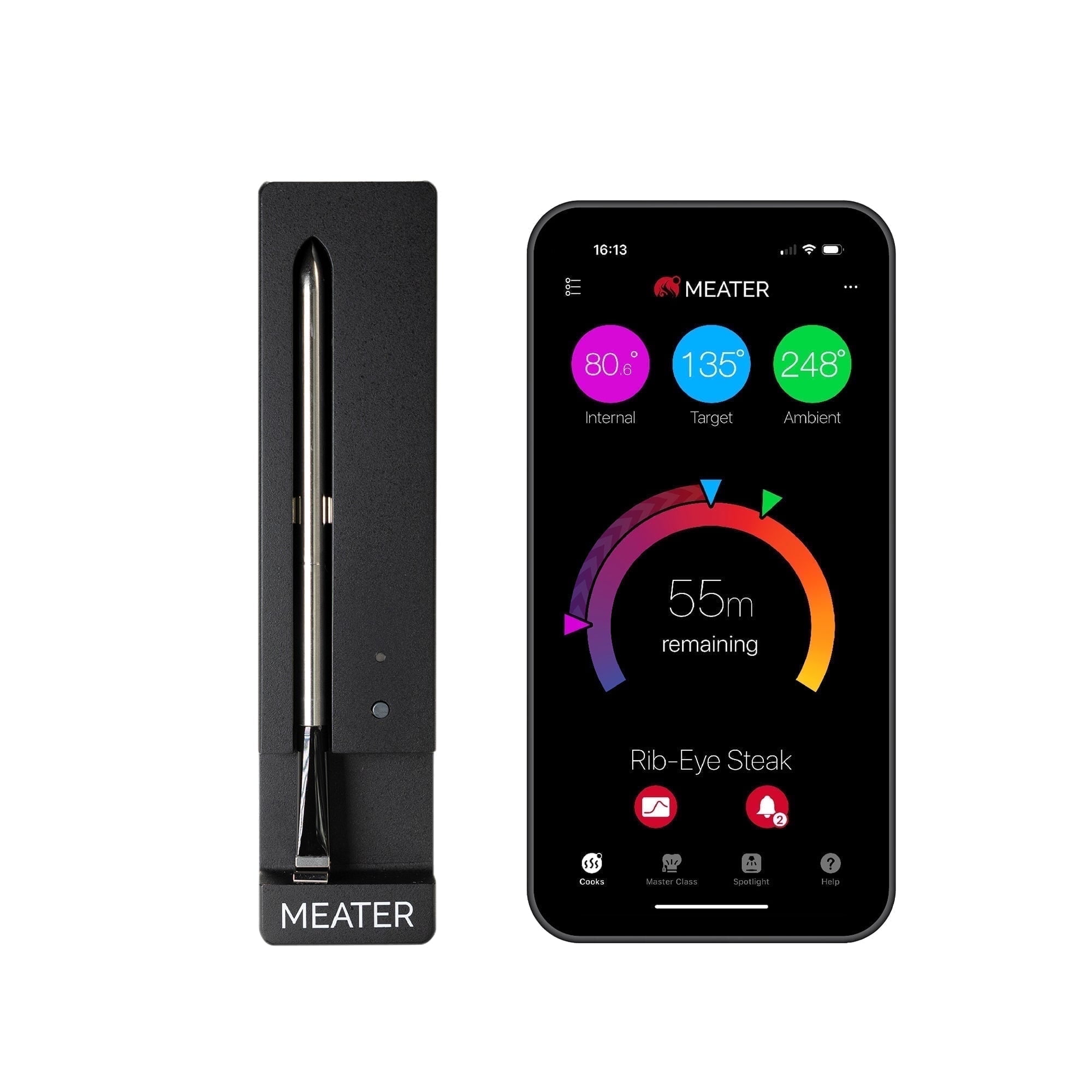 Meater SE Smart Bluetooth Meat Thermometer, Wireless Probe for Oven ...