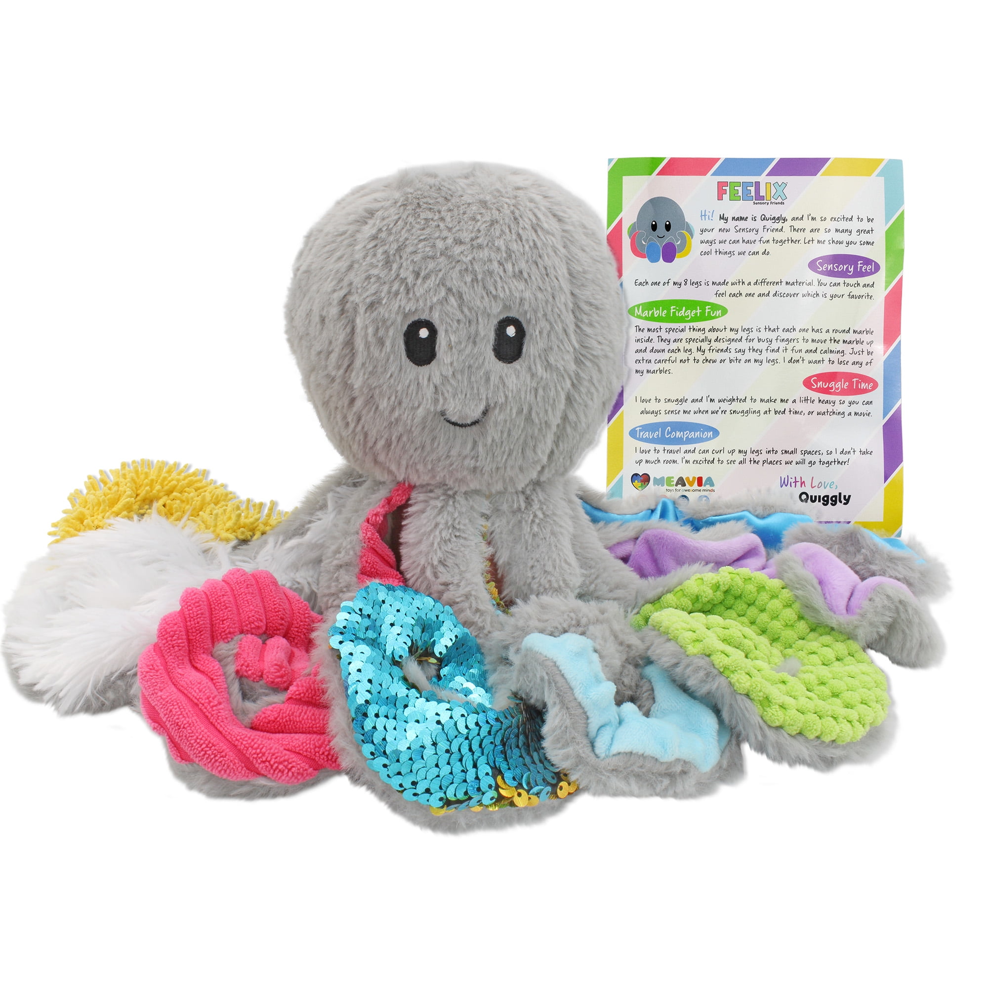 MEAVIA Sensory Octopus Plush Toy, Fidget Plush for Special Needs and ...