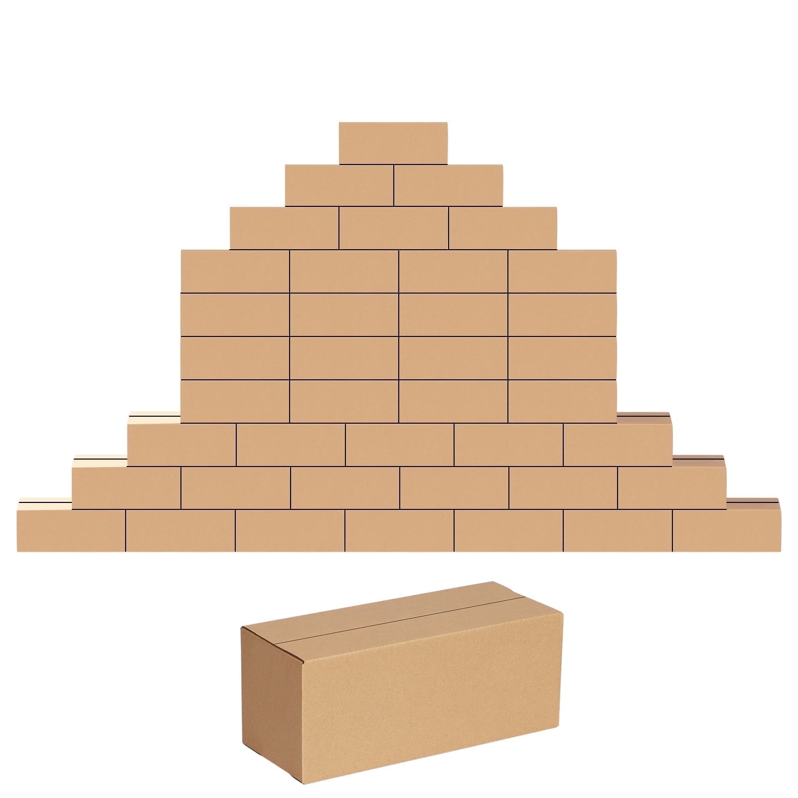 MEBRUDY 40 Pack 10x4x4 inches Brown Shipping Boxes Corrugated Cardboard ...