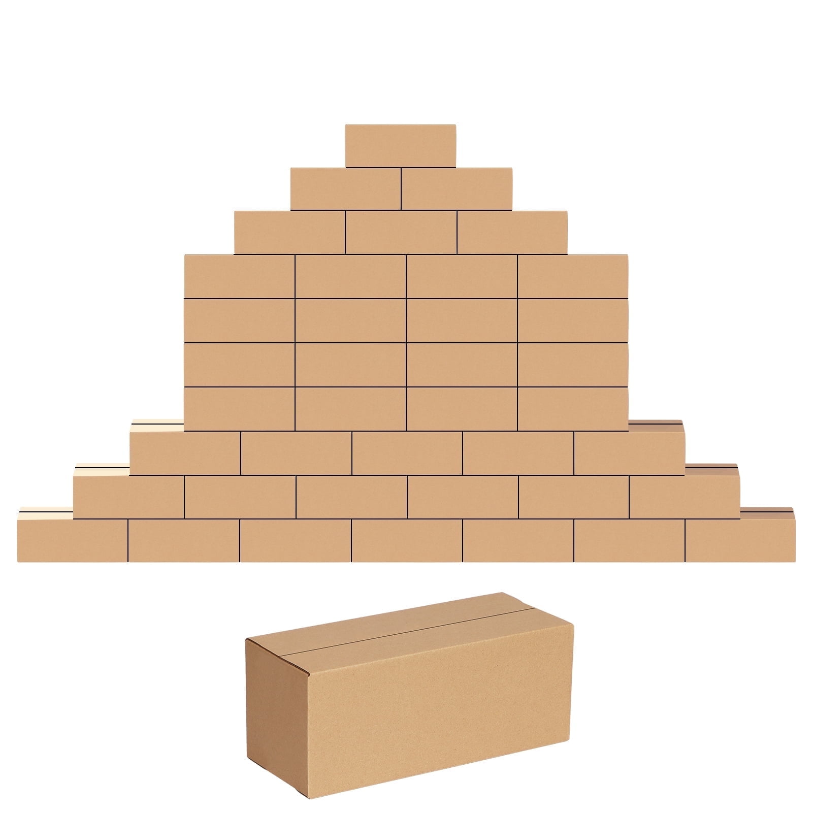 MEBRUDY 40 Pack 10x4x4 inches Brown Shipping Boxes Corrugated Cardboard ...