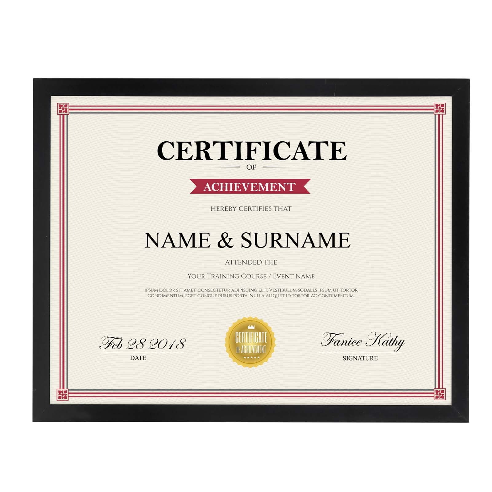 MEBRUDY 8.5x11 Picture Frame Black, Certificate Award Document Diploma ...