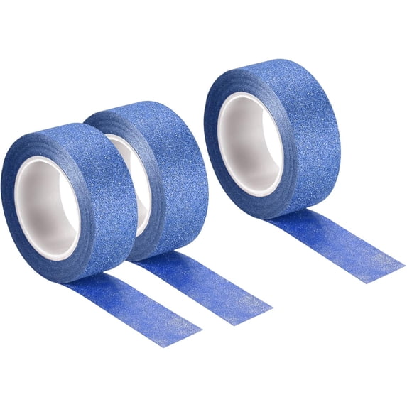 MECCANIXITY 0.6inch x 32.8ft Glitter Tape, Decorative Craft Tape Self ...