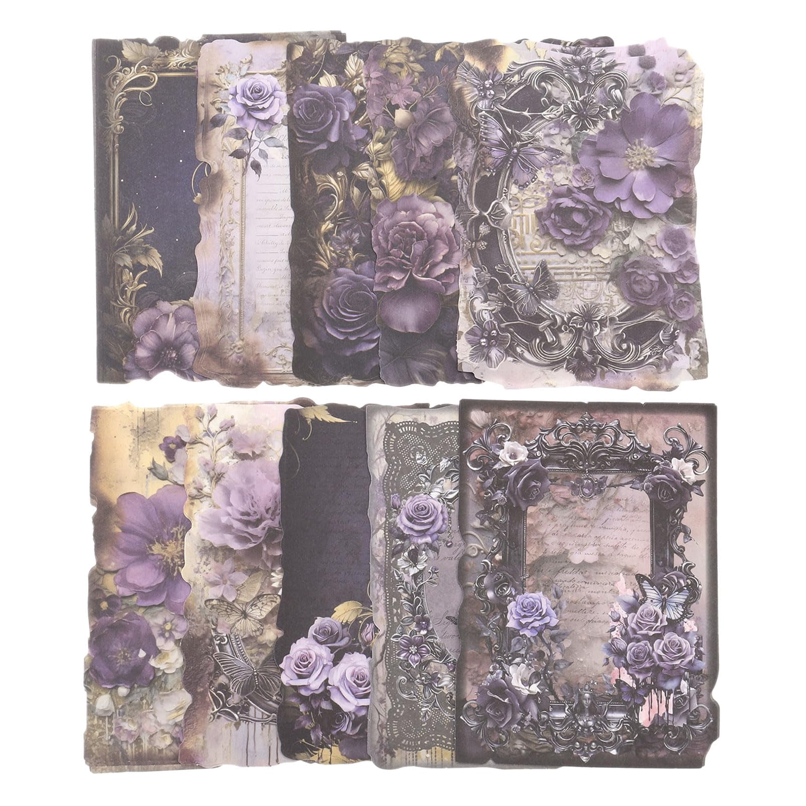 MECCANIXITY 60pcs Textured Scrapbook OIF8 Paper Vintage Scrapbooking ...