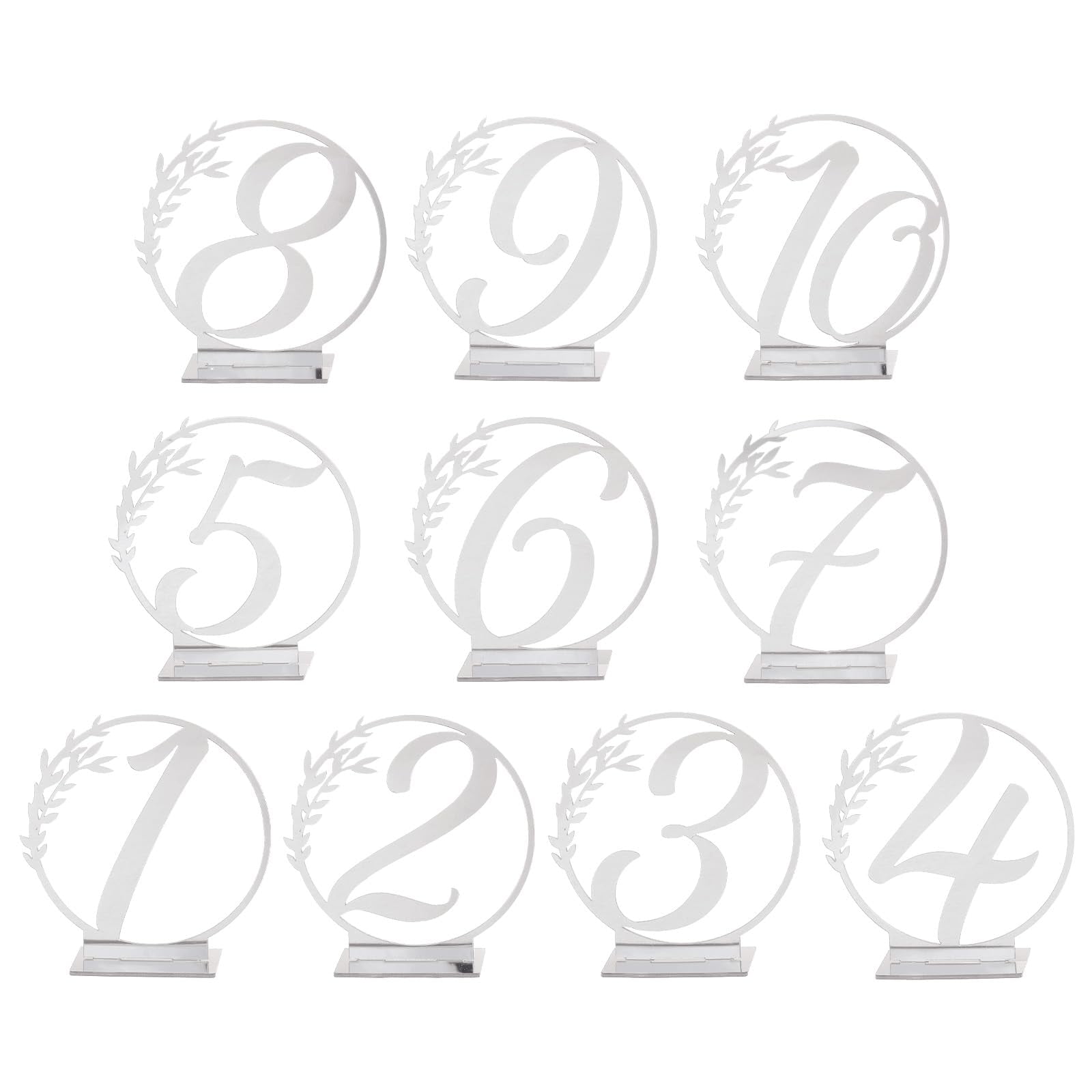 MECCANIXITY Acrylic Number Table Sign Holders Place Cards Labels with ...