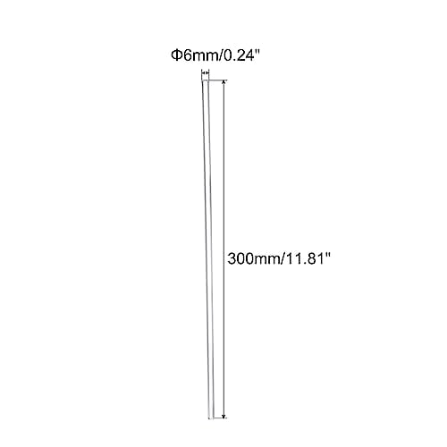 MECCANIXITY Acrylic Round Rod,6mm Diameter 12-inch Length,Clear,Solid ...