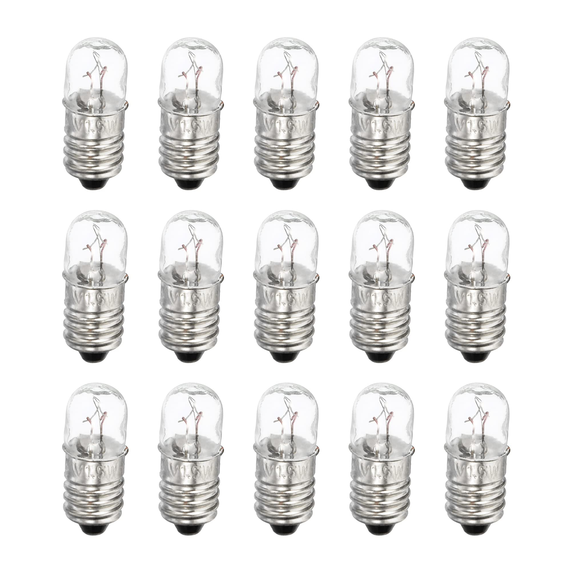 MECCANIXITY E10 Screw Base Miniature Bulbs 24V/1.5W Warm Yellow Light ...