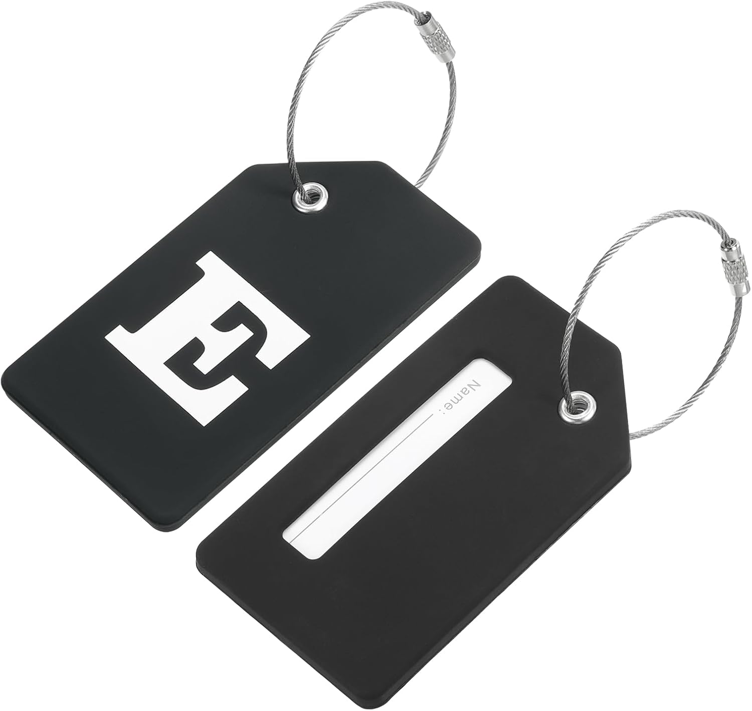 MECCANIXITY Silicone Luggage Tags 3.6"x2" Identifier ID Card Holder ...