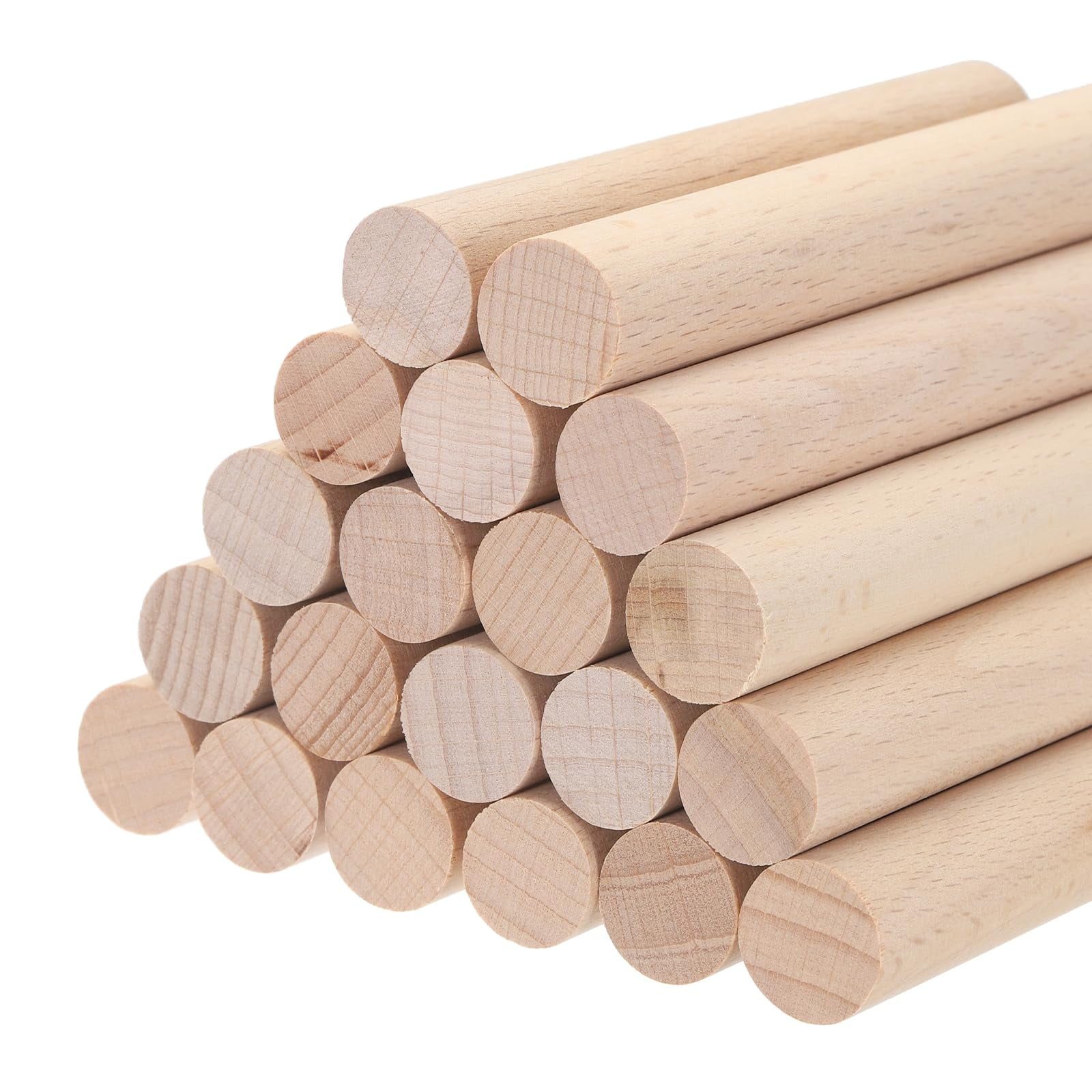 MECCANIXITY Wooden Dowel Rods EC36 Wood Sticks, 4"x0.59" Round Wooden ...
