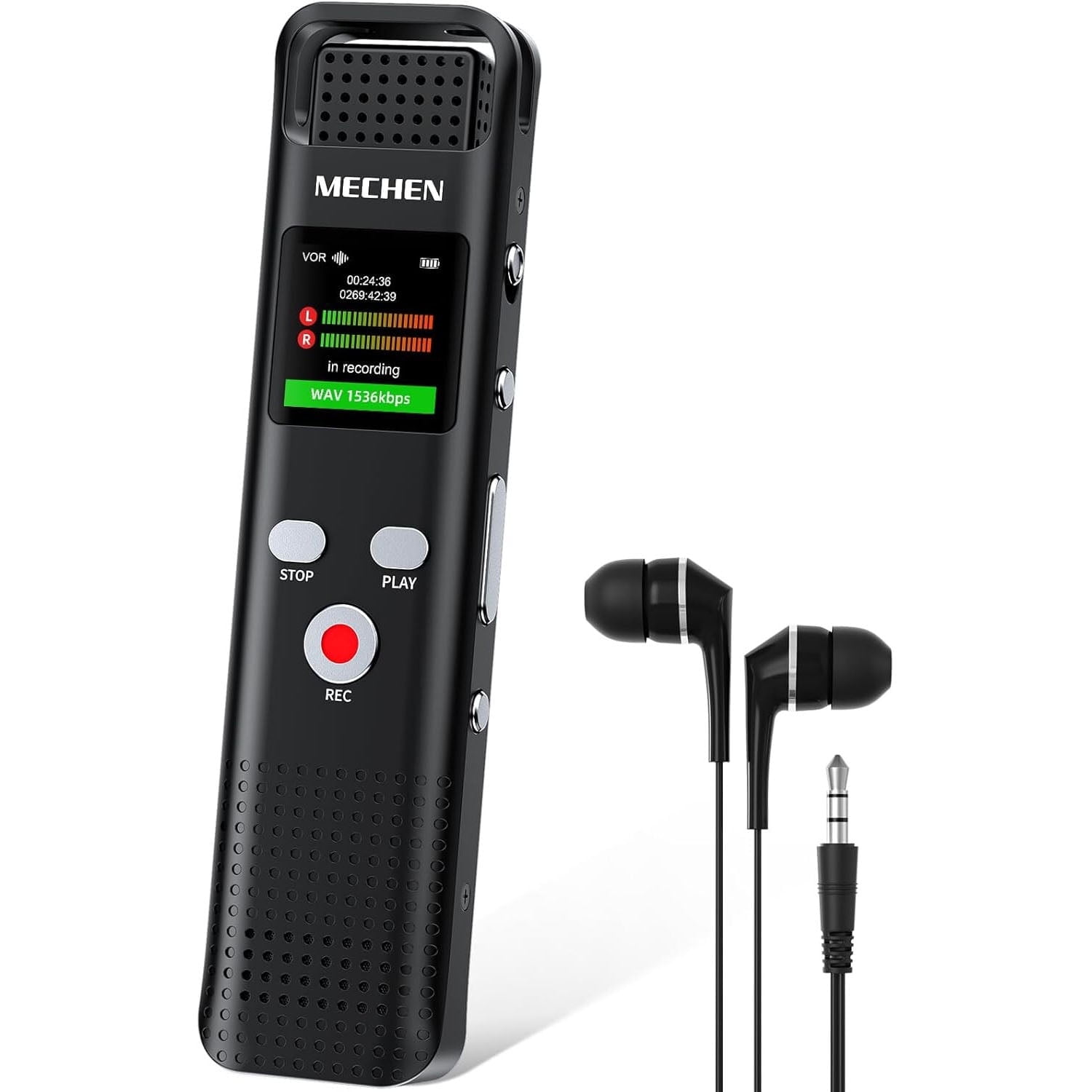 MECHEN V02 64GB Digital Voice Recorder with Password, Playback, USB ...