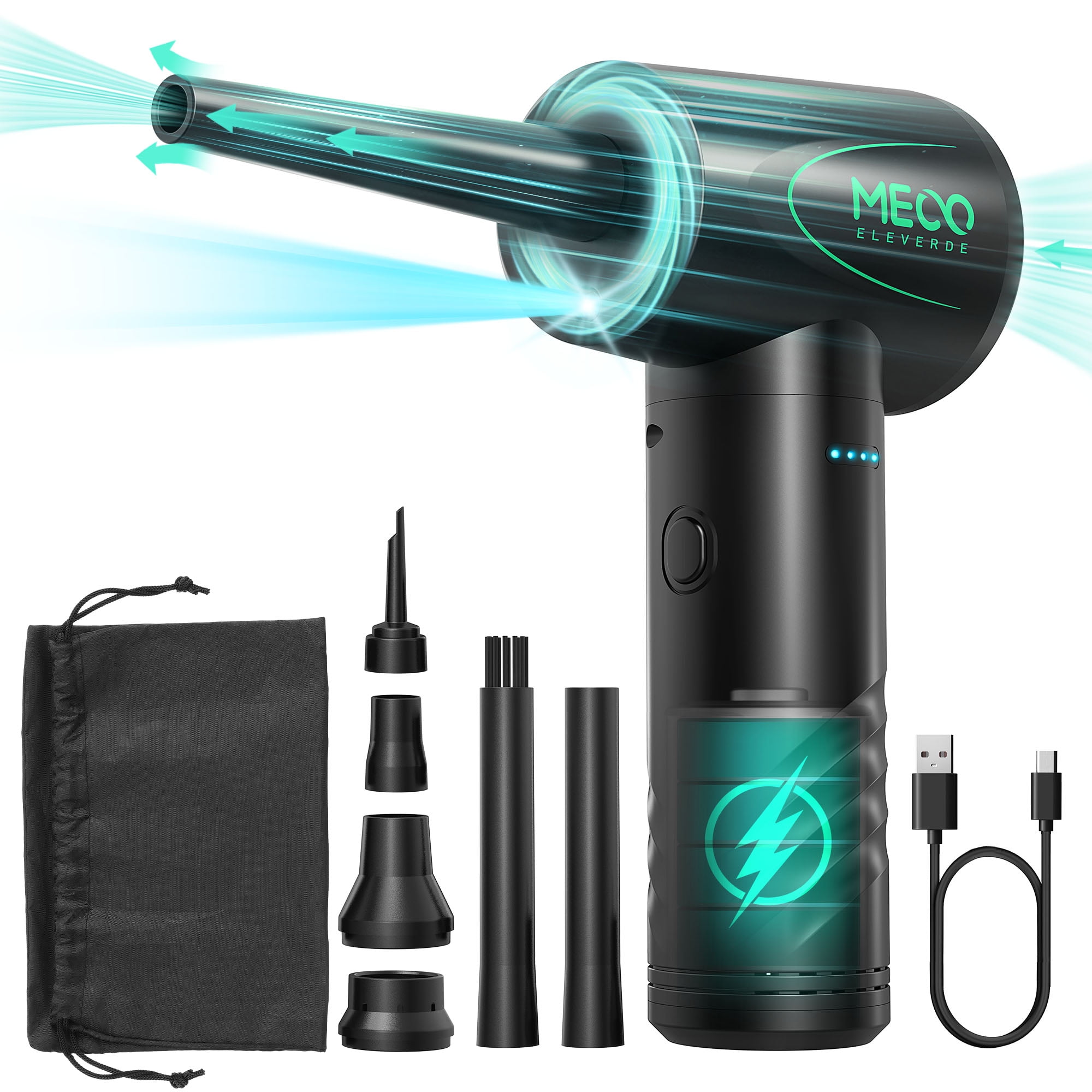 MECO Cordless Compressed Air Duster, Replaces Air Cans, 100000RPM ...